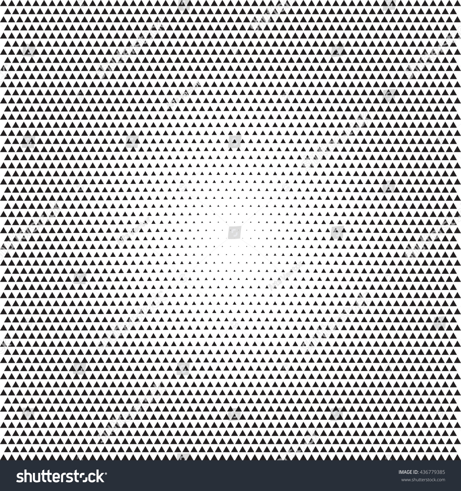 Vector Black White Morphing Triangle Halftone Stock Vector (Royalty ...