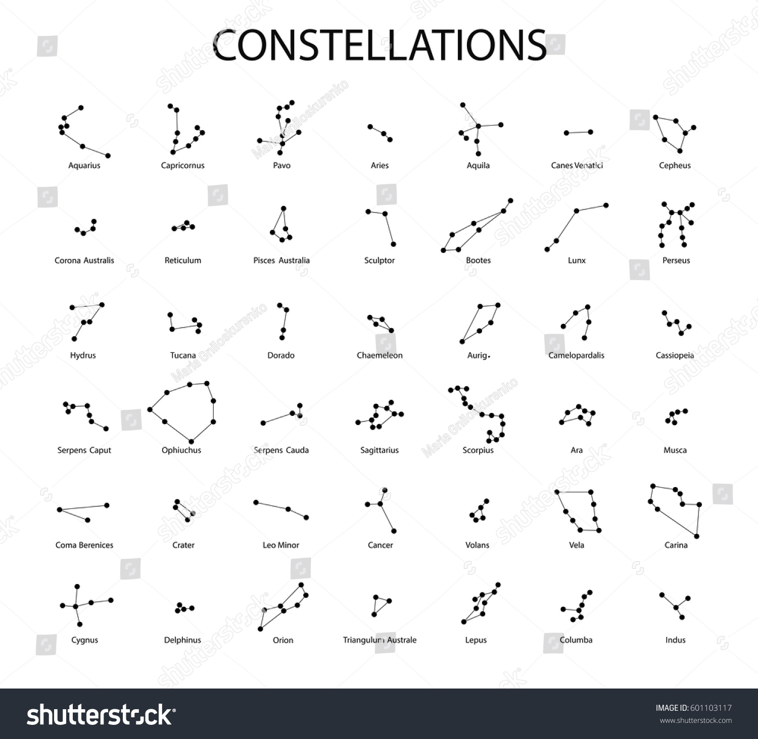 Vector Black Constellations Zodiac Signs Constellations : image ... Vector Black Constellations Zodiac Signs Constellations : image ...