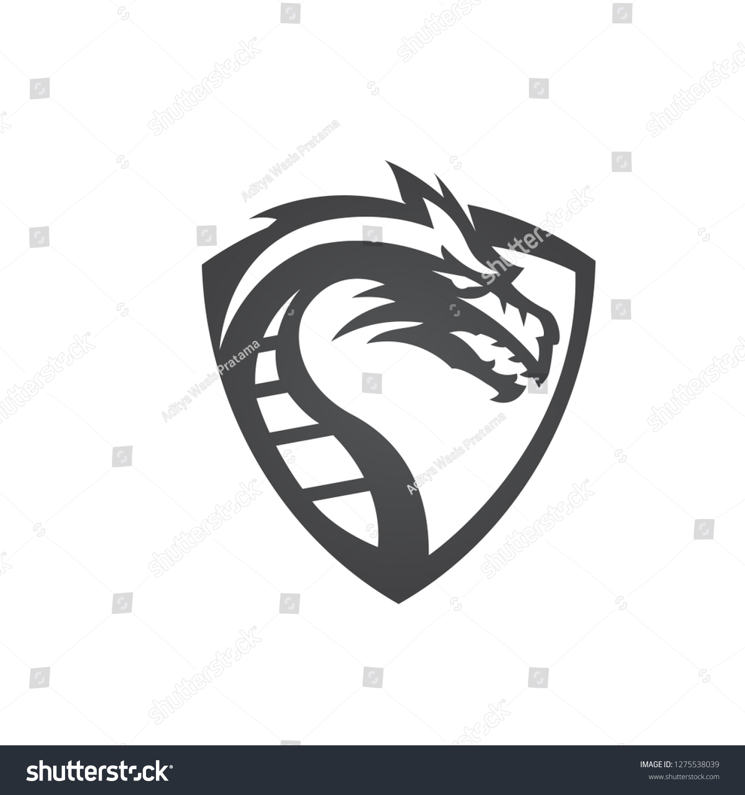 Vector Black Dragon Security Logo Stock Vector (Royalty Free ...