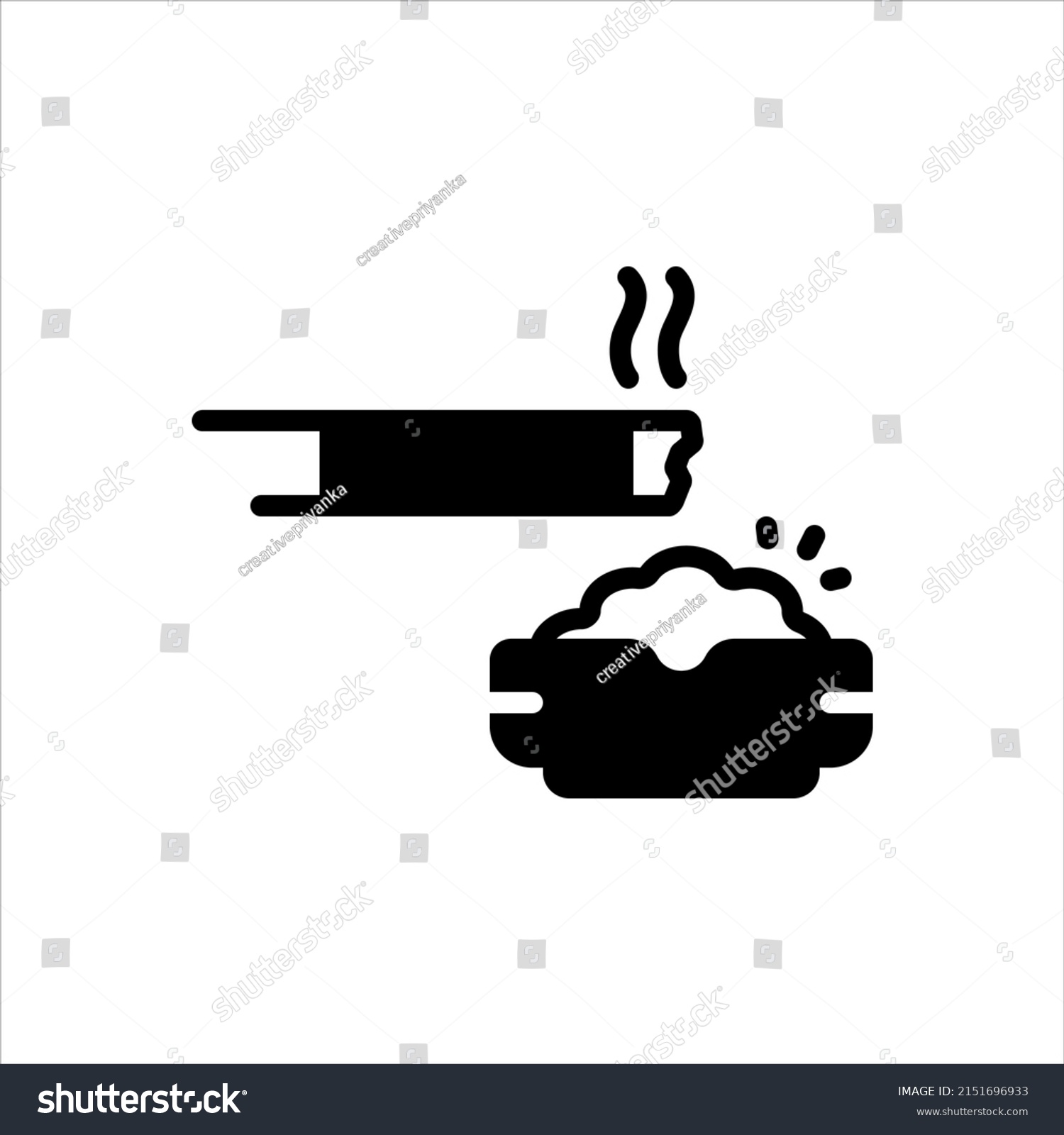 Vector Black Icon Ash Stock Vector (Royalty Free) 2151696933 | Shutterstock