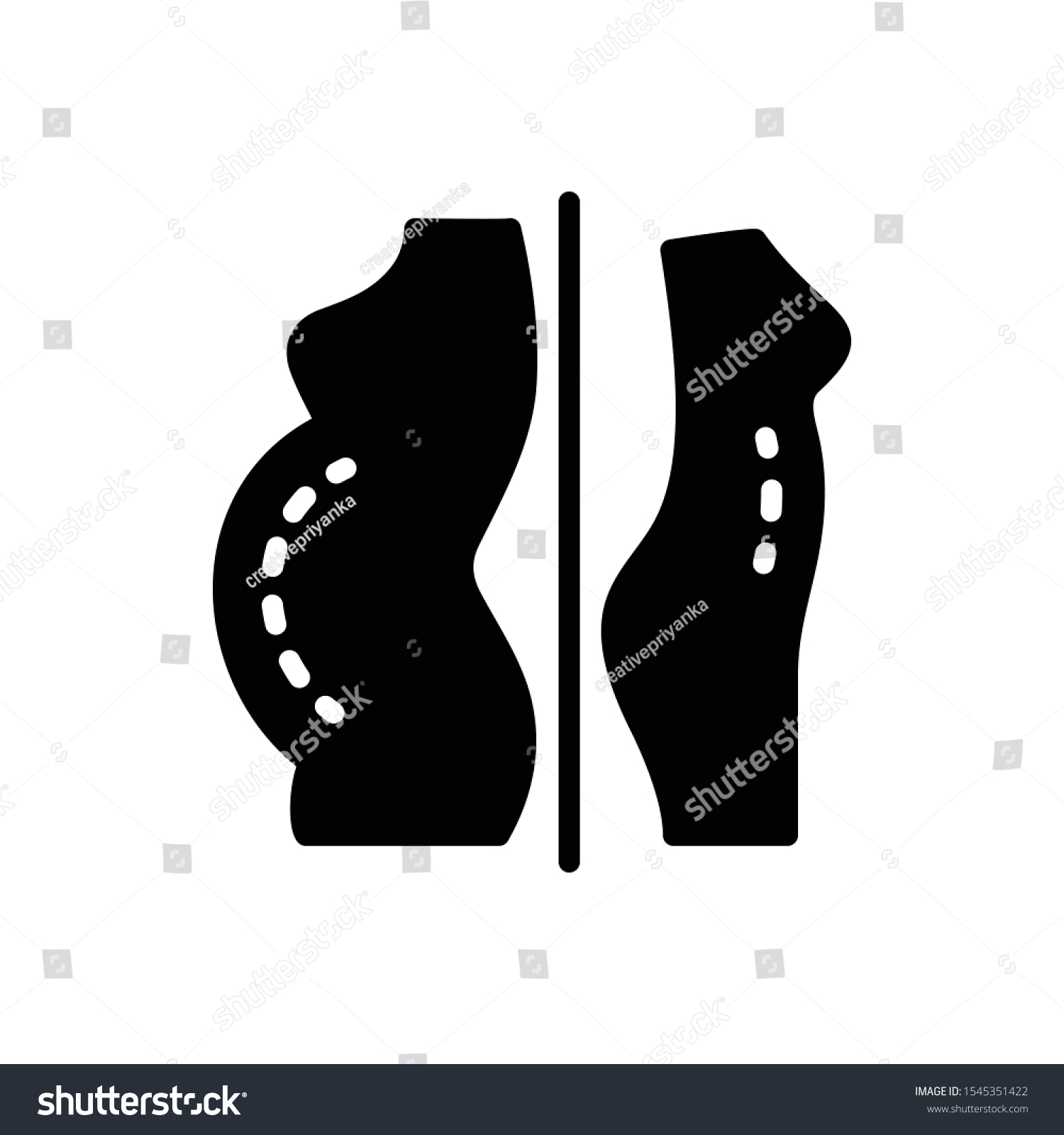 Vector Black Icon Before After Stock Vector (Royalty Free) 1545351422