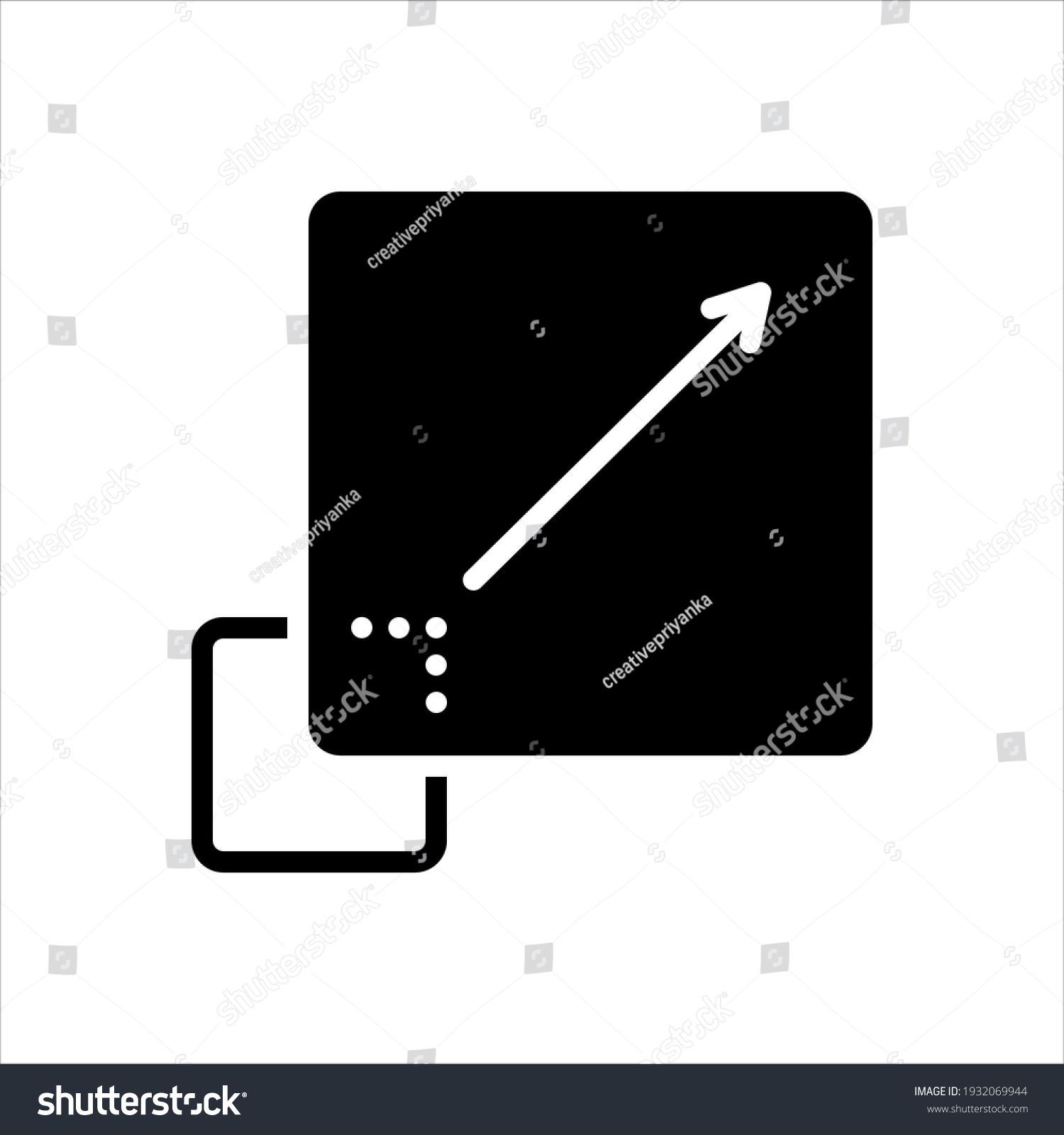 Vector Black Icon Bigger Stock Vector (Royalty Free) 1932069944 ...