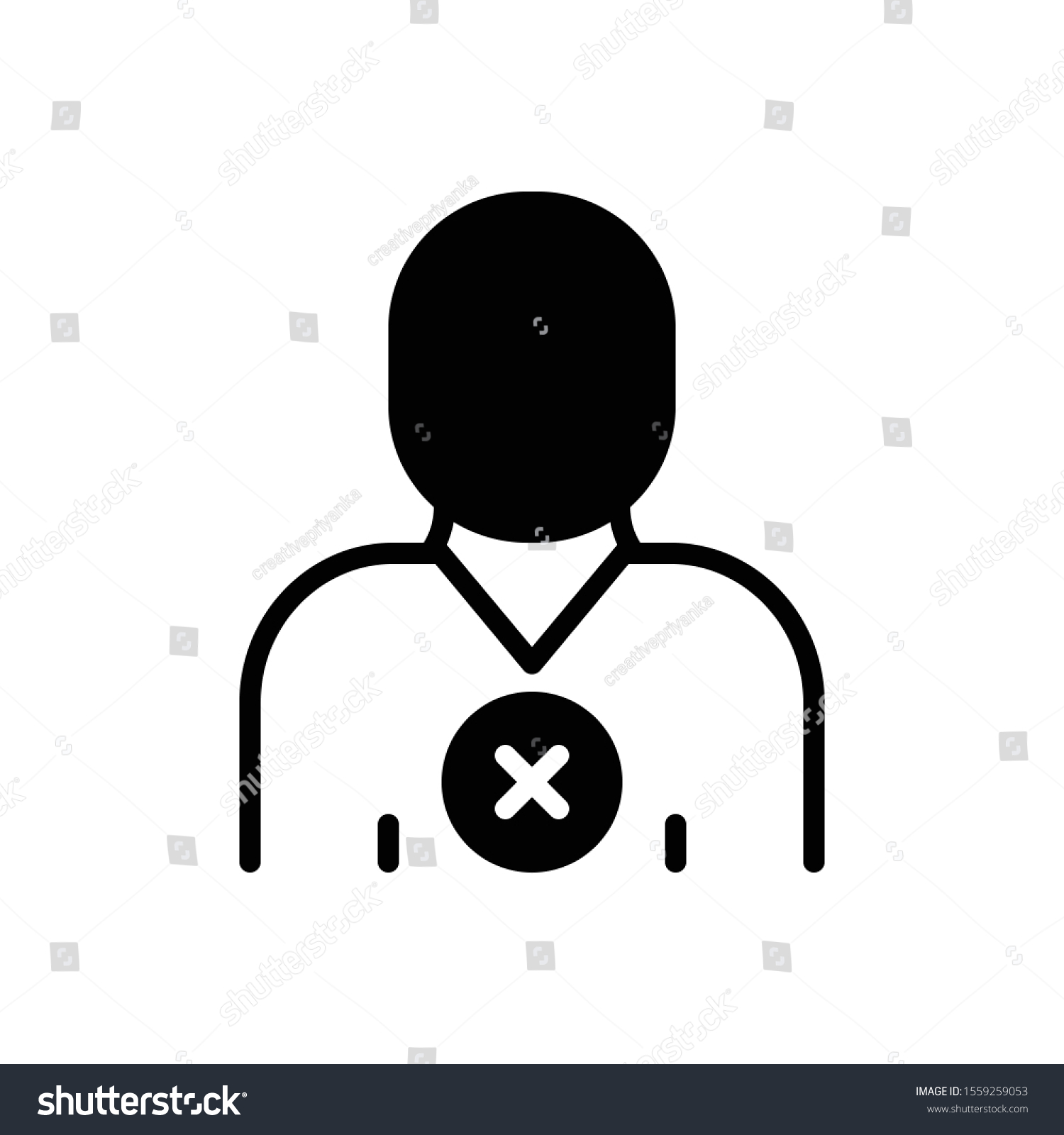 Vector Black Icon Eliminate Stock Vector (Royalty Free) 1559259053 ...