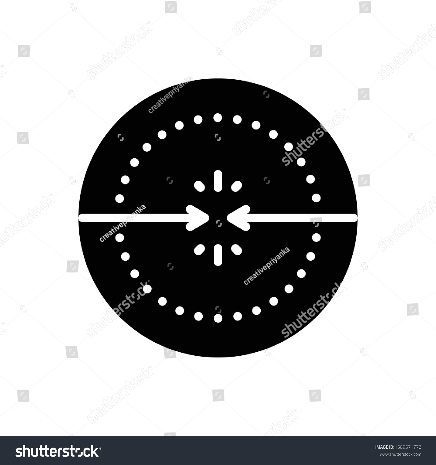 Vector Black Icon Encounter Stock Vector (Royalty Free) 1589571772 ...
