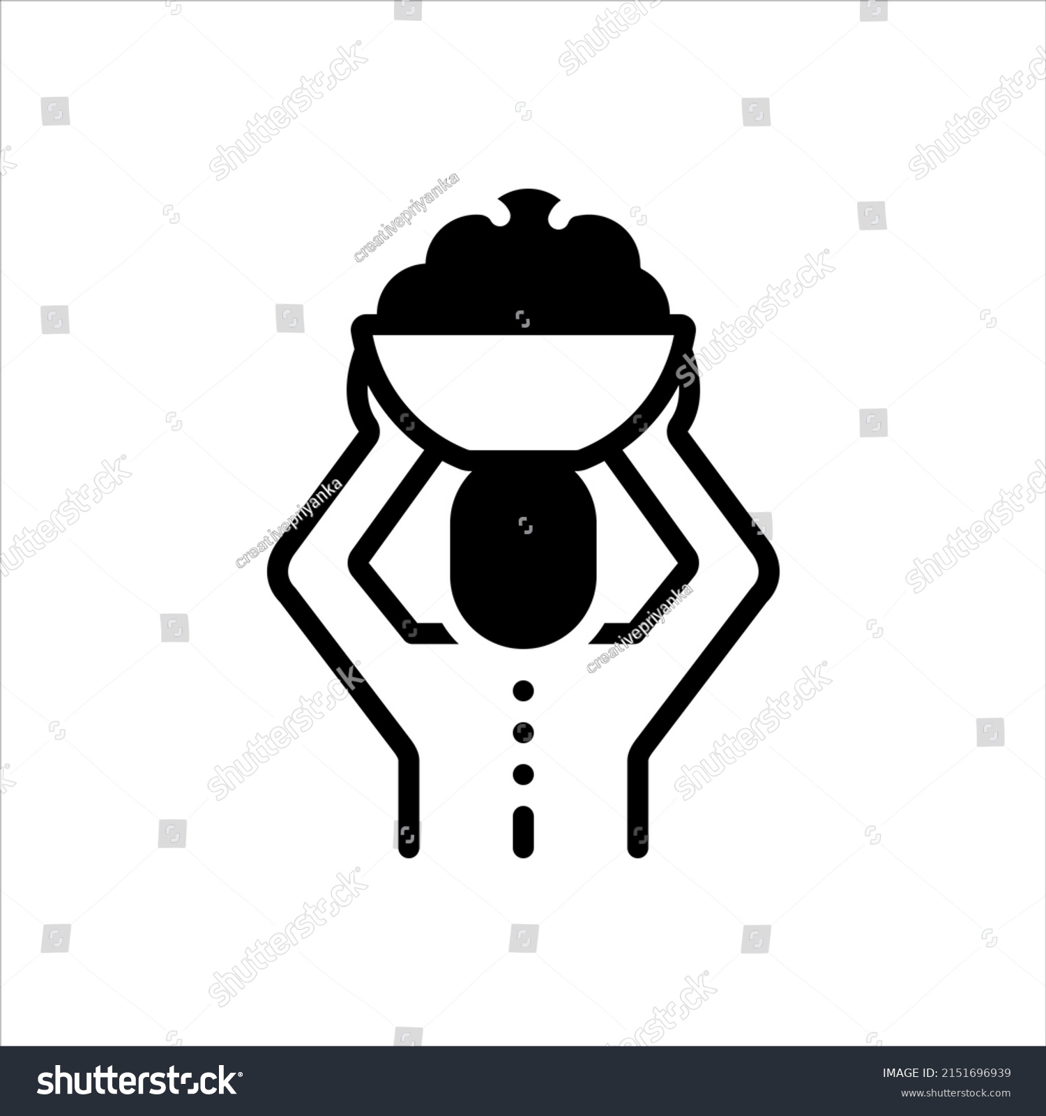 Vector Black Icon Labour Stock Vector (Royalty Free) 2151696939 ...