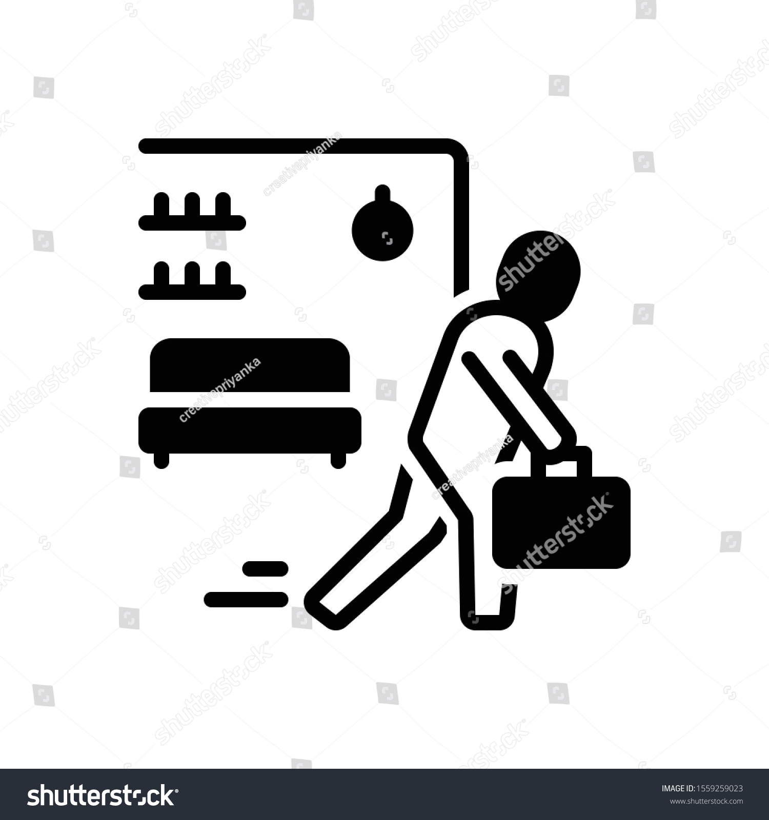 Vector Black Icon Leave Stock Vector (Royalty Free) 1559259023 ...