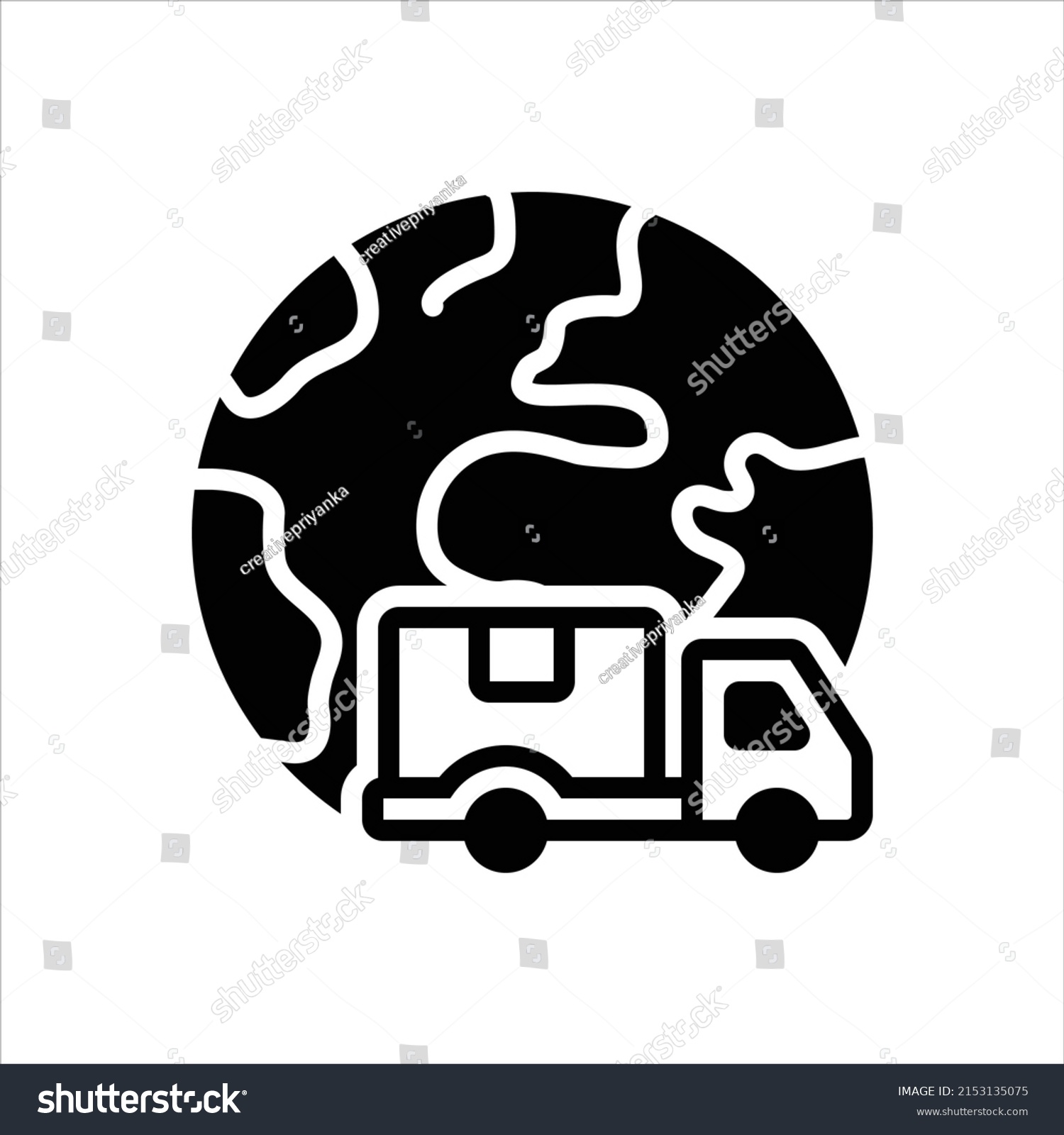 Vector Black Icon Nationwide Stock Vector (Royalty Free) 2153135075 ...