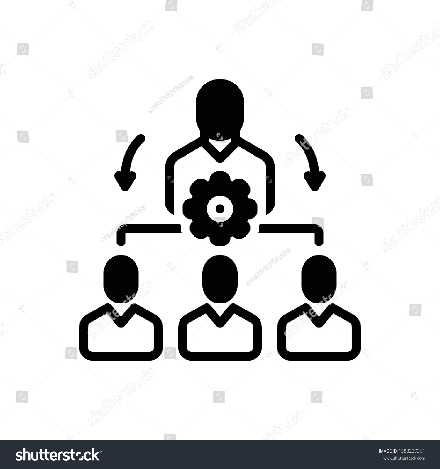 Vector Black Icon Organize Stock Vector (Royalty Free) 1588239361 ...