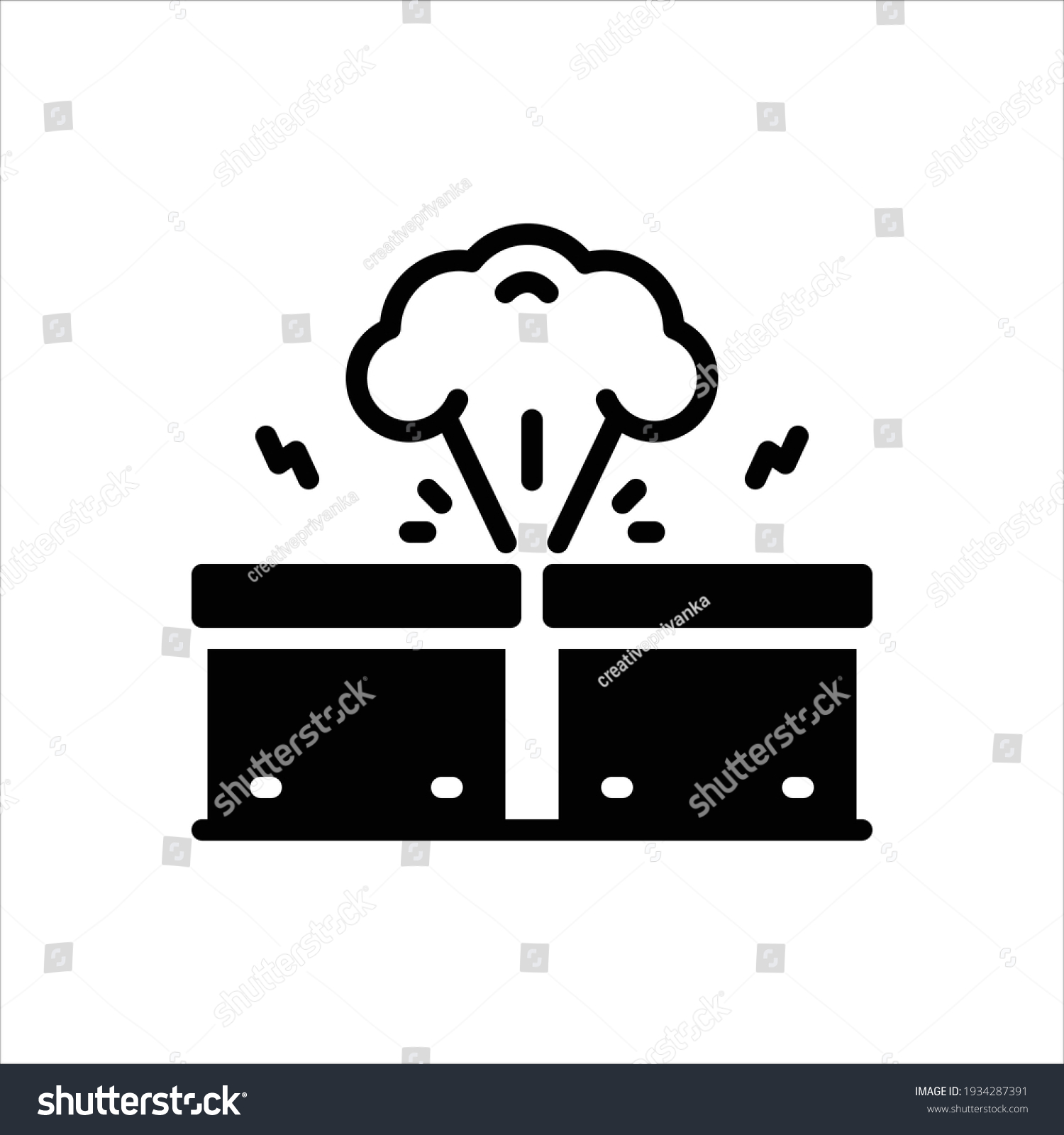 Vector Black Icon Peril Stock Vector (Royalty Free) 1934287391 ...