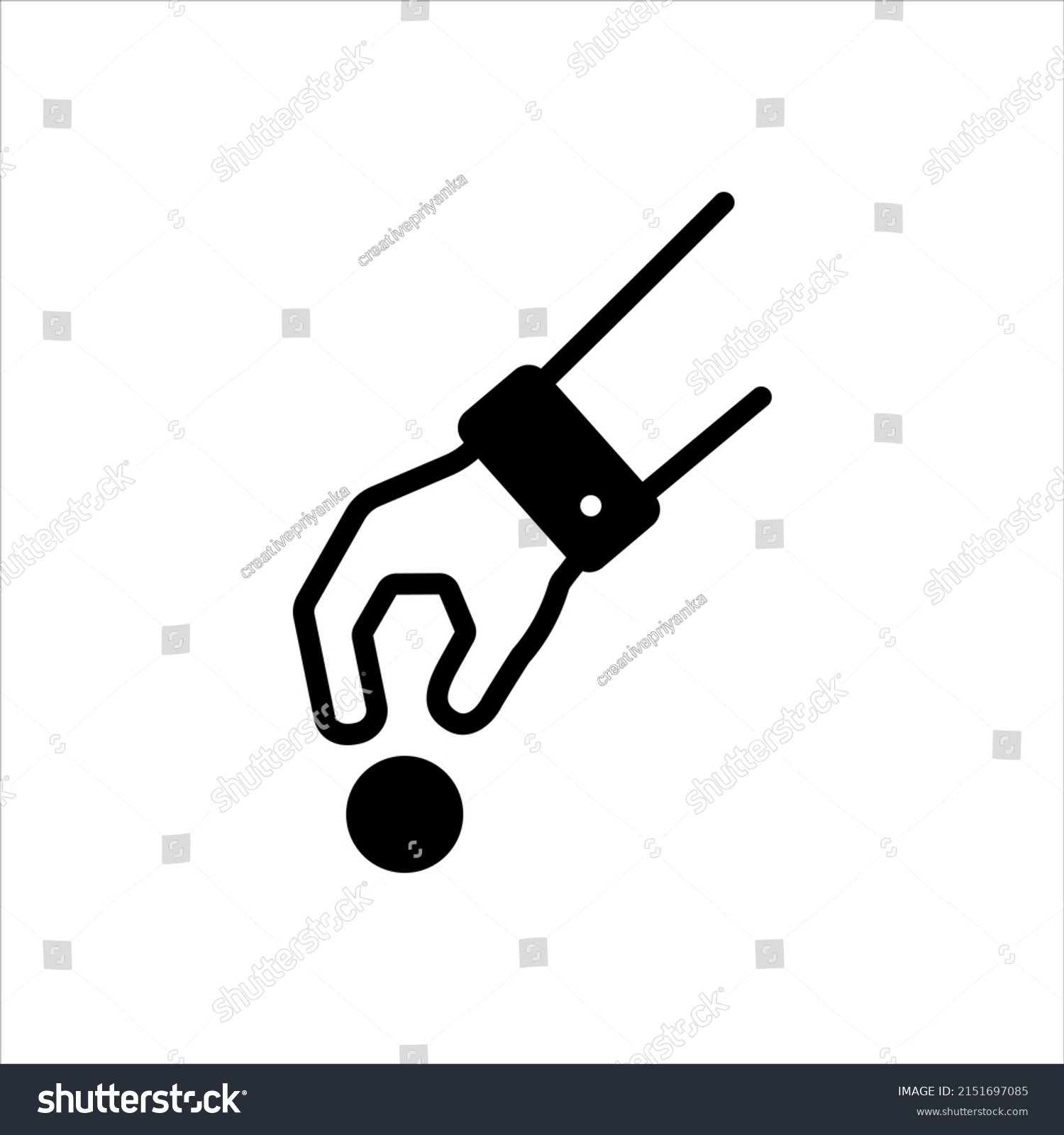 Vector Black Icon Picking Stock Vector (Royalty Free) 2151697085 ...