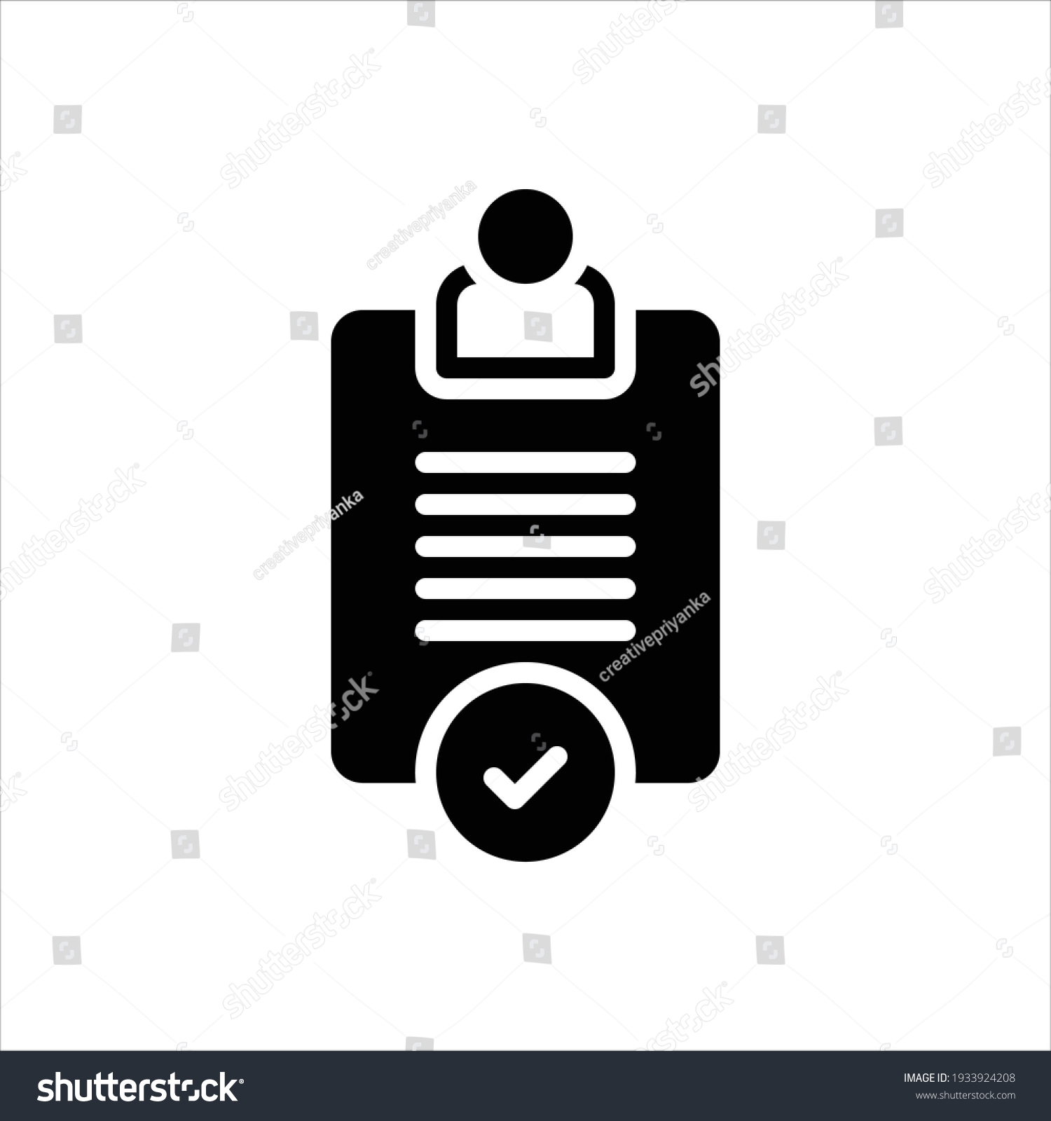 Vector Black Icon Preliminary Stock Vector (Royalty Free) 1933924208 ...