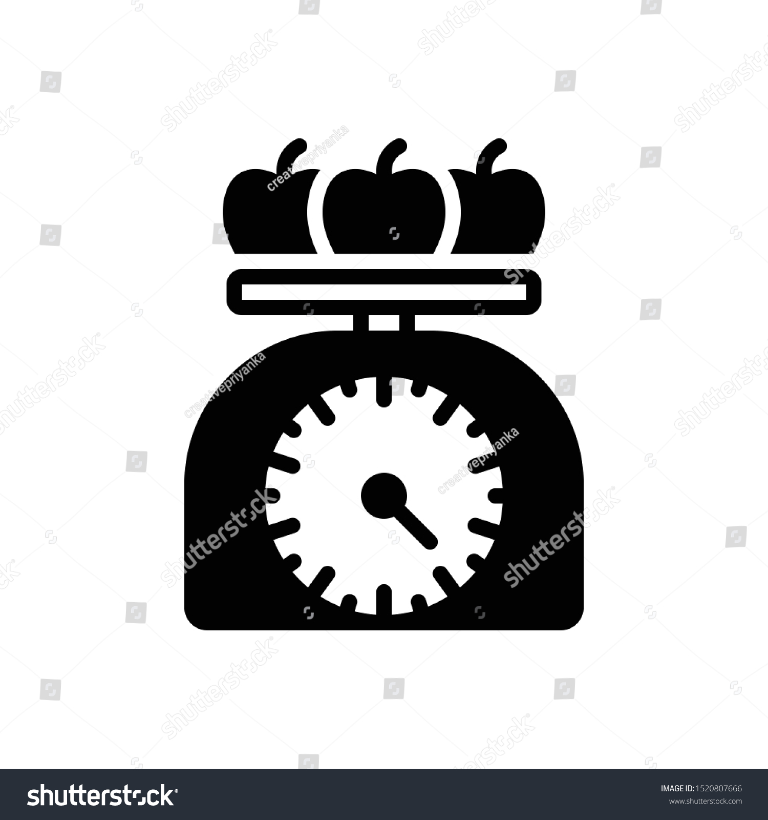 Vector Black Icon Read Scale Stock Vector (Royalty Free) 1520807666 ...