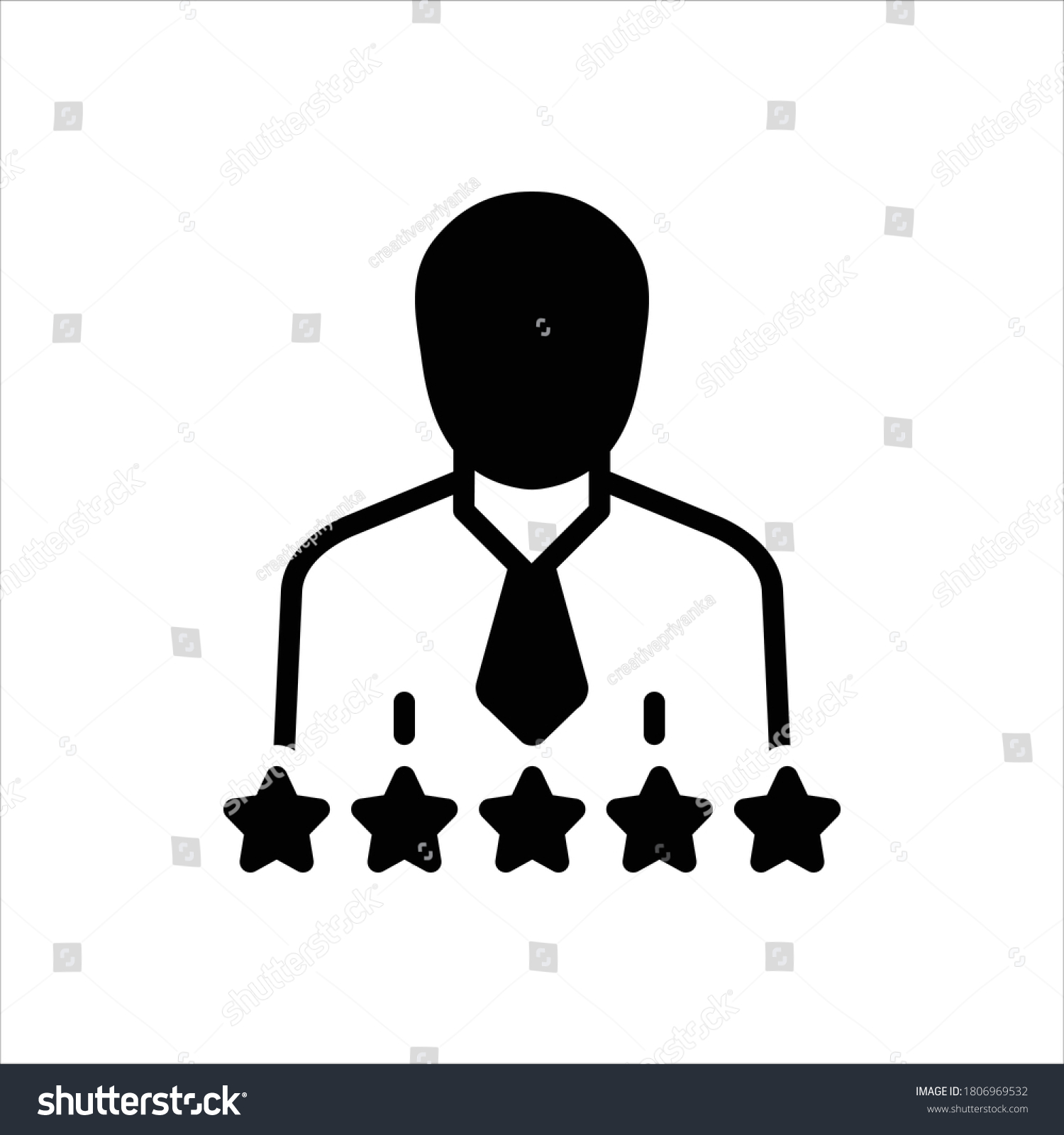 Vector Black Icon Reputation Stock Vector (Royalty Free) 1806969532 ...