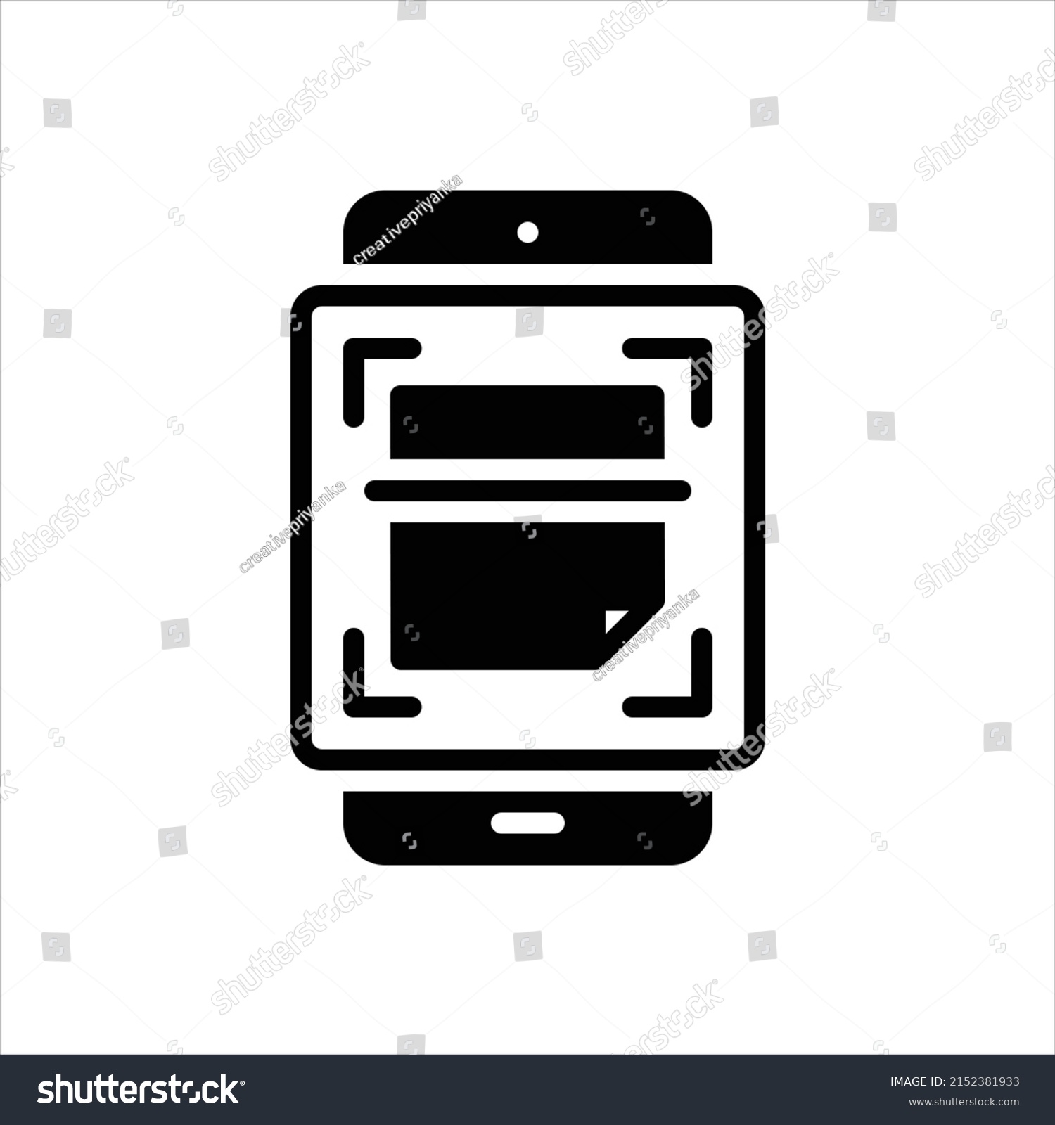 Vector Black Icon Scan Stock Vector (Royalty Free) 2152381933 ...