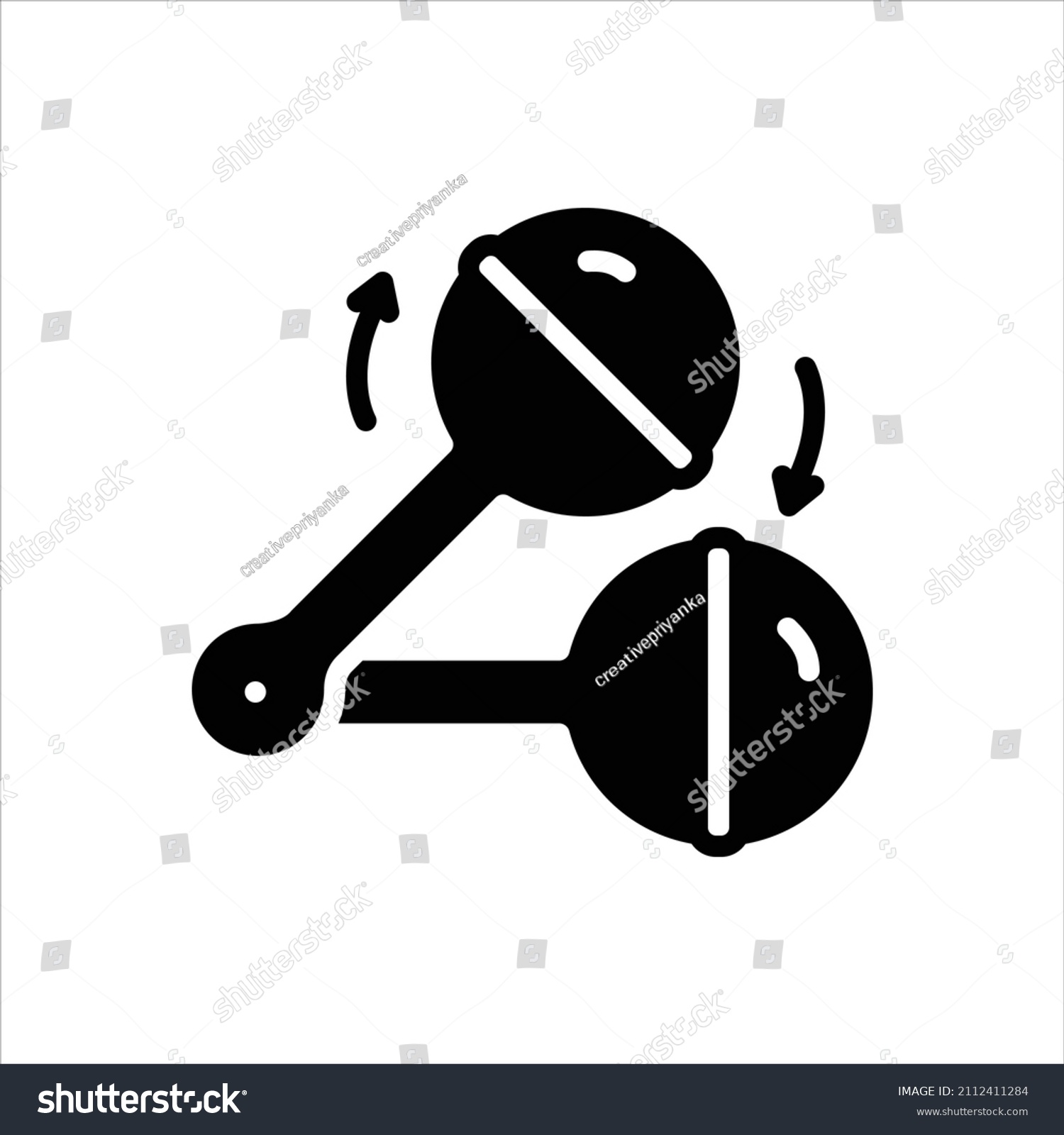Vector Black Icon Turns Stock Vector (Royalty Free) 2112411284