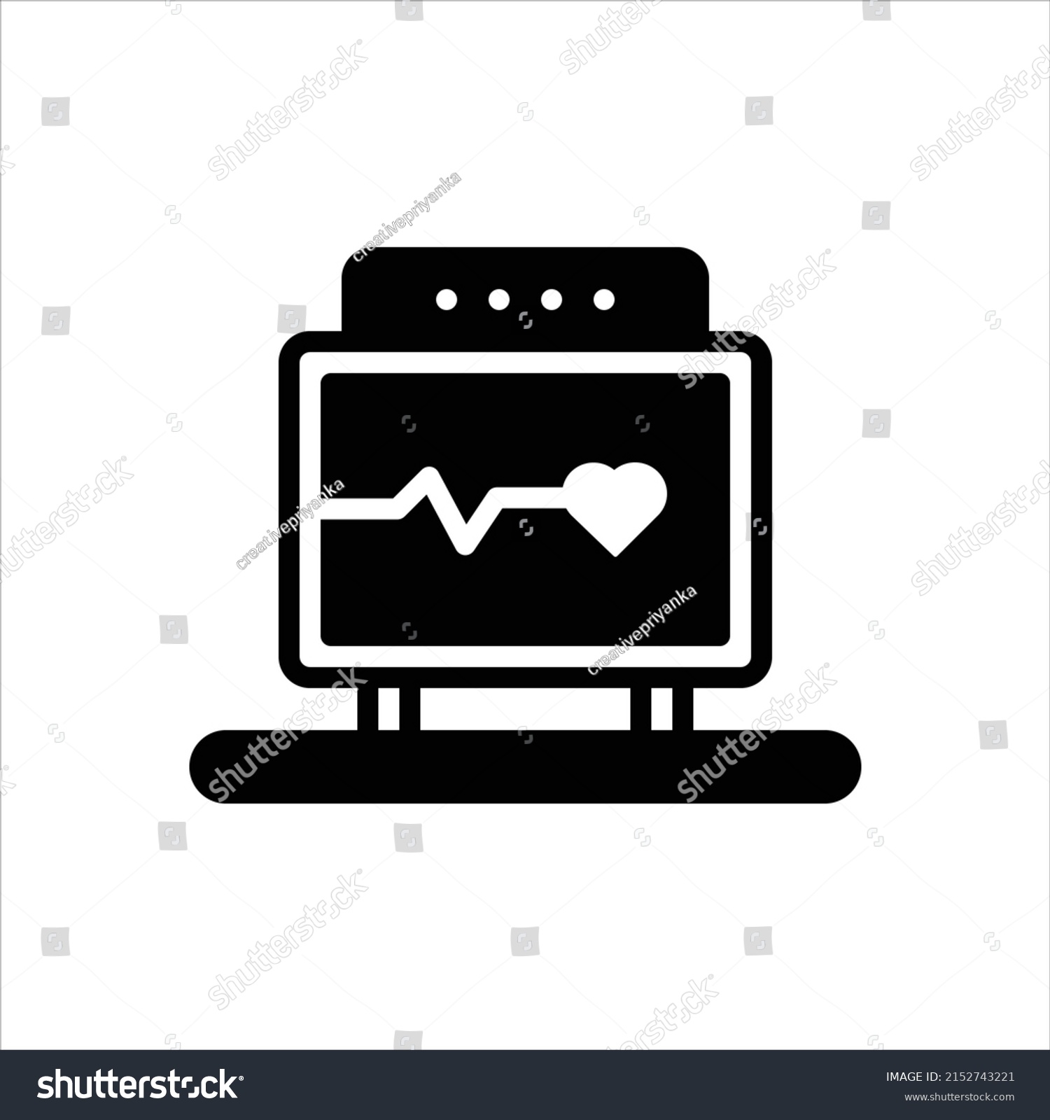 Vector Black Icon Vital Stock Vector (Royalty Free) 2152743221 ...