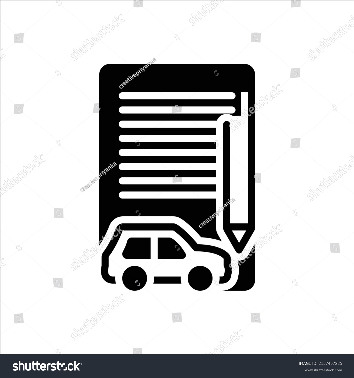 Vector Black Icon Waiver Stock Vector (Royalty Free) 2137457225 ...