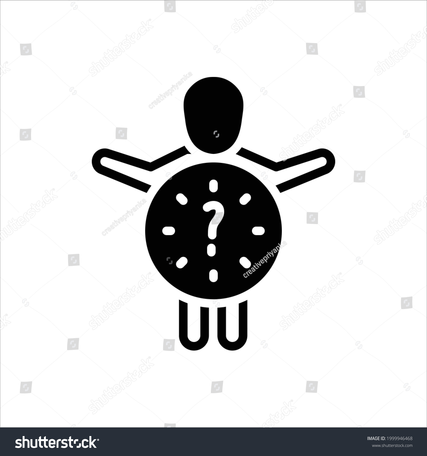 Vector Black Icon When Stock Vector (Royalty Free) 1999946468 ...
