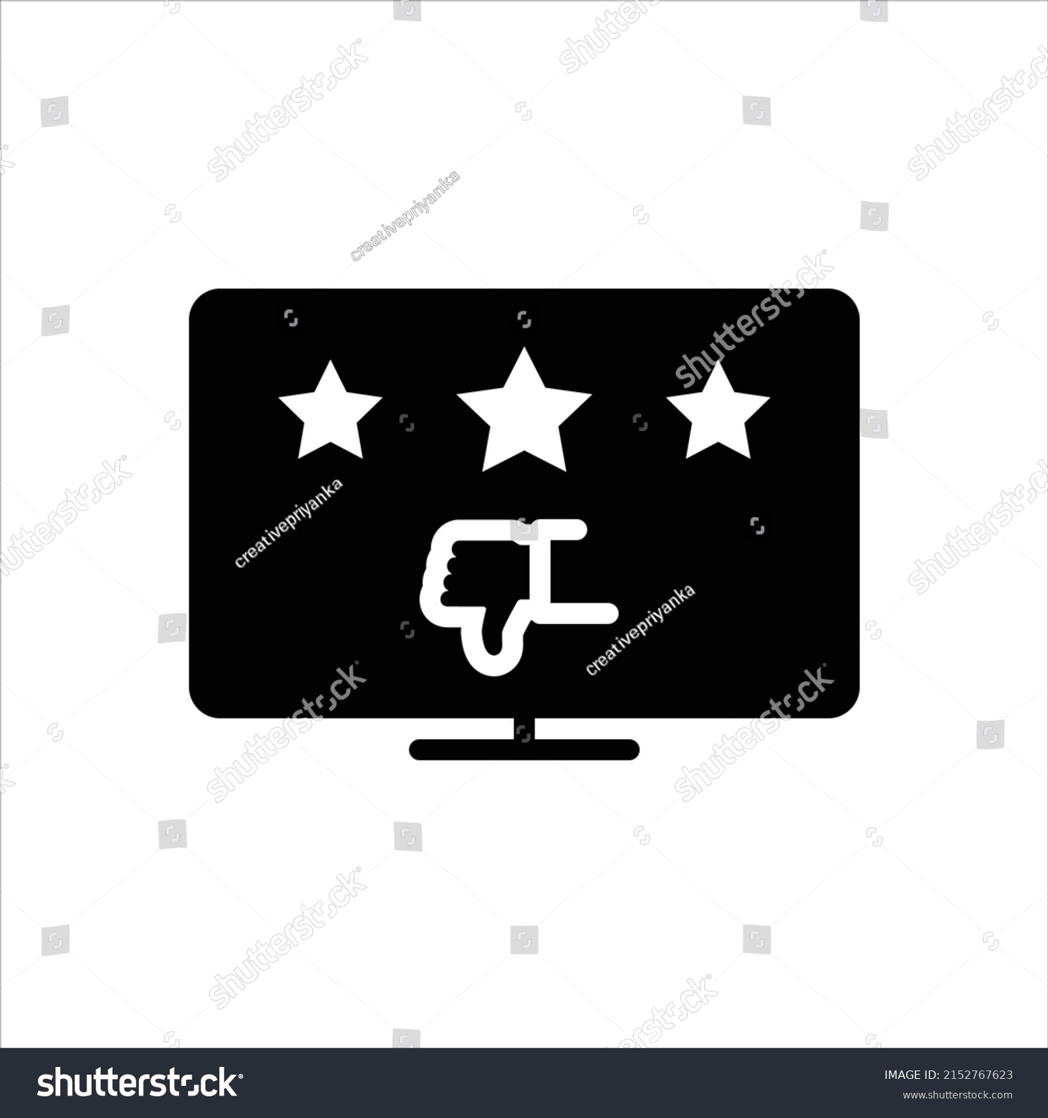 Vector Black Icon Worst Stock Vector (Royalty Free) 2152767623 ...