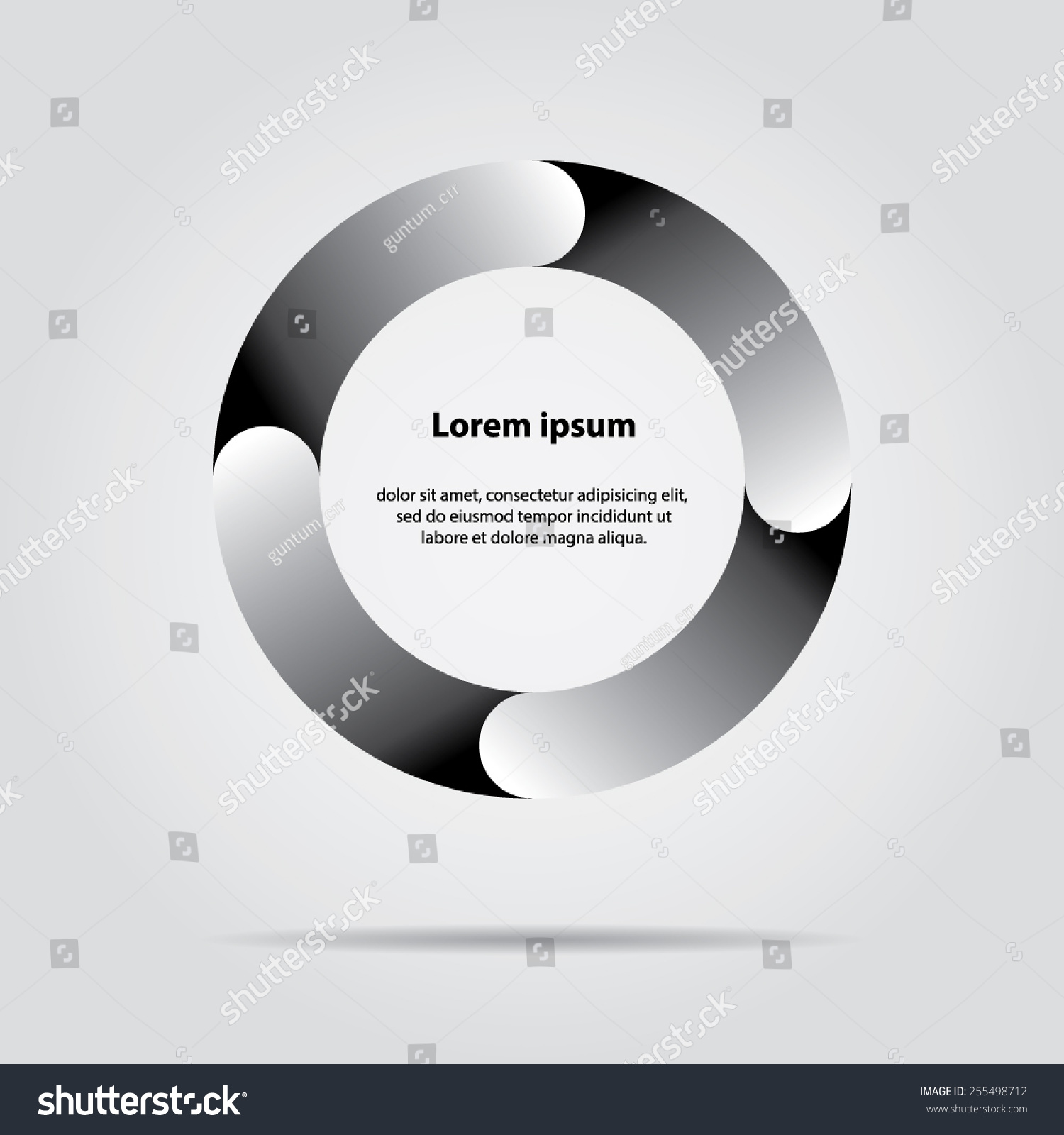 Vector Black Life Cycle Diagram 4 Stock Vector (Royalty Free) 255498712 ...
