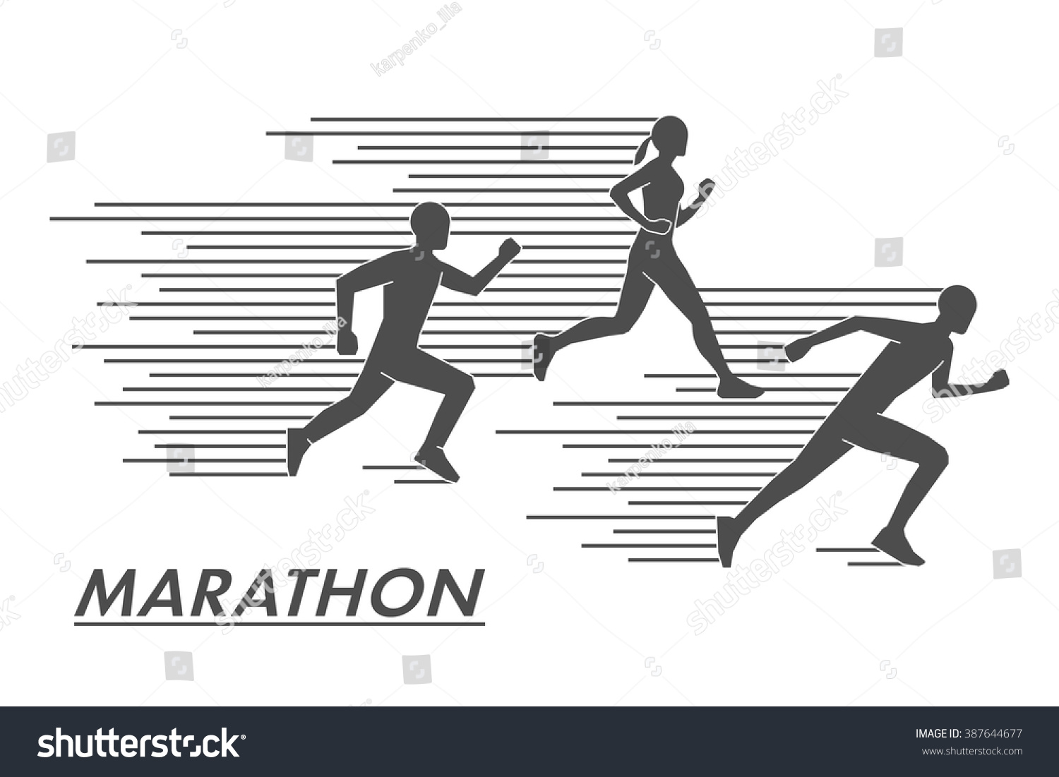 Vector Black Marathon Symbol Logo 库存矢量图（免版税）387644677 | Shutterstock