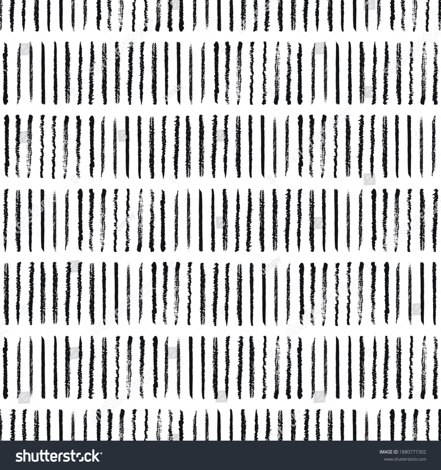 Vector Black Pencil Stripes White Seamless Stock Vector (Royalty Free ...