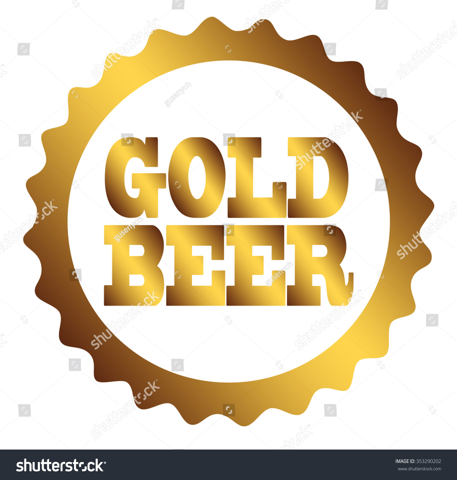 Vector Black Stamp Gold Beer Stock Vector (Royalty Free) 353290202 ...