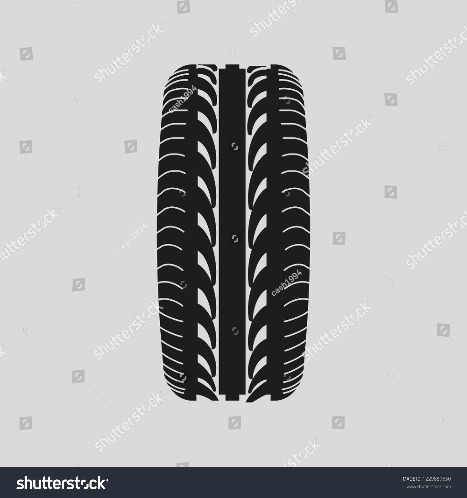 Vector Black Terrain Tyre Symbol Stock Vector (Royalty Free) 1229859550