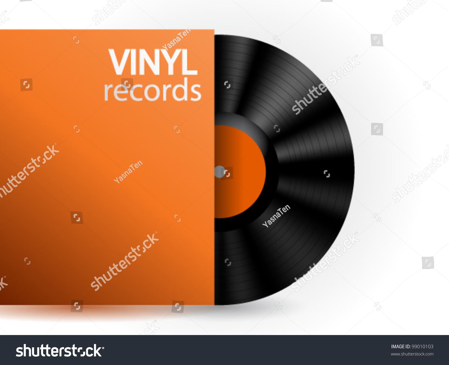 Vector Black Vinyl Record Bag Stock Vector (Royalty Free) 99010103 ...