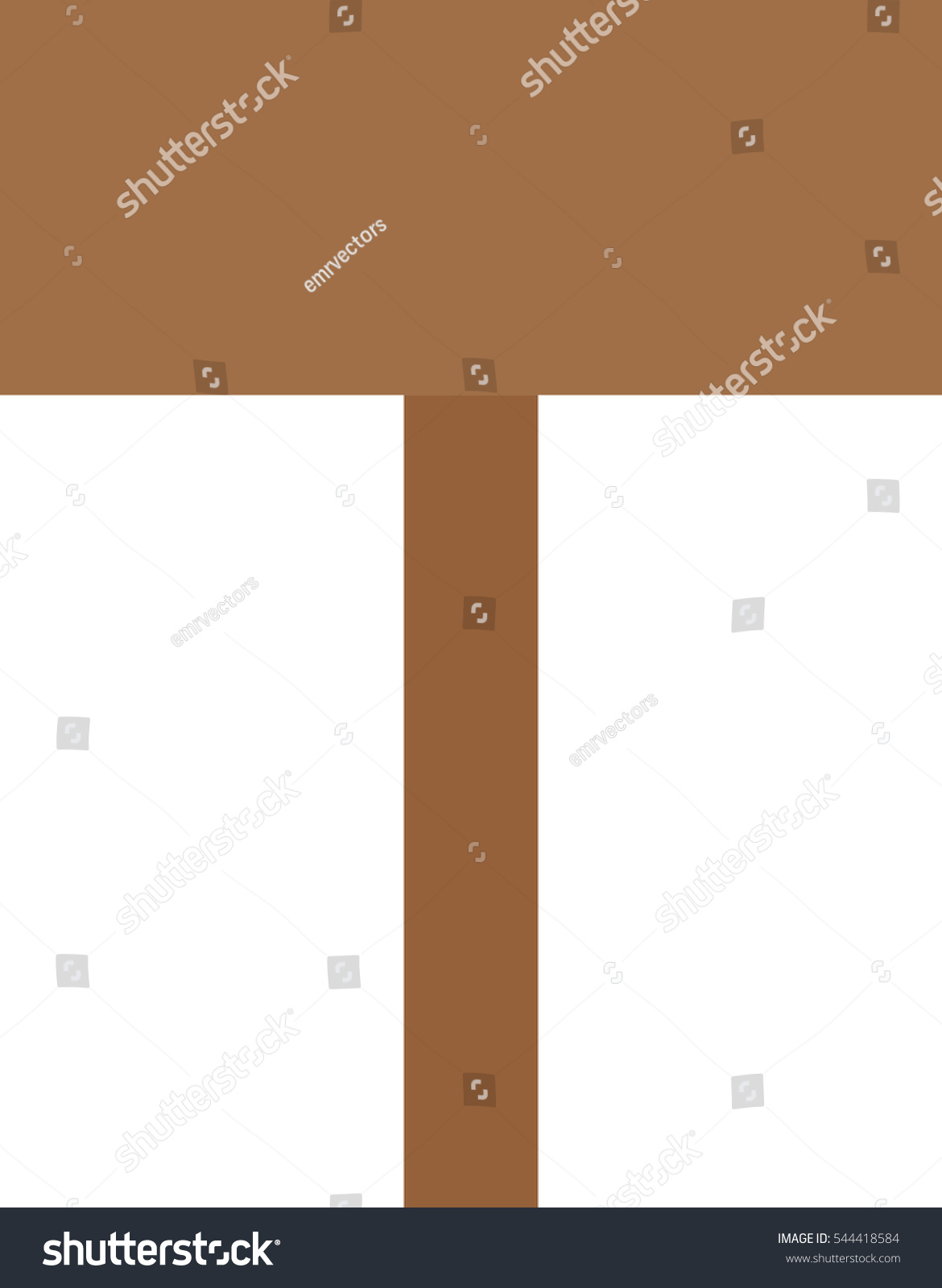 Vector Blank Brown Road Sign Stock Vector (Royalty Free) 544418584 ...