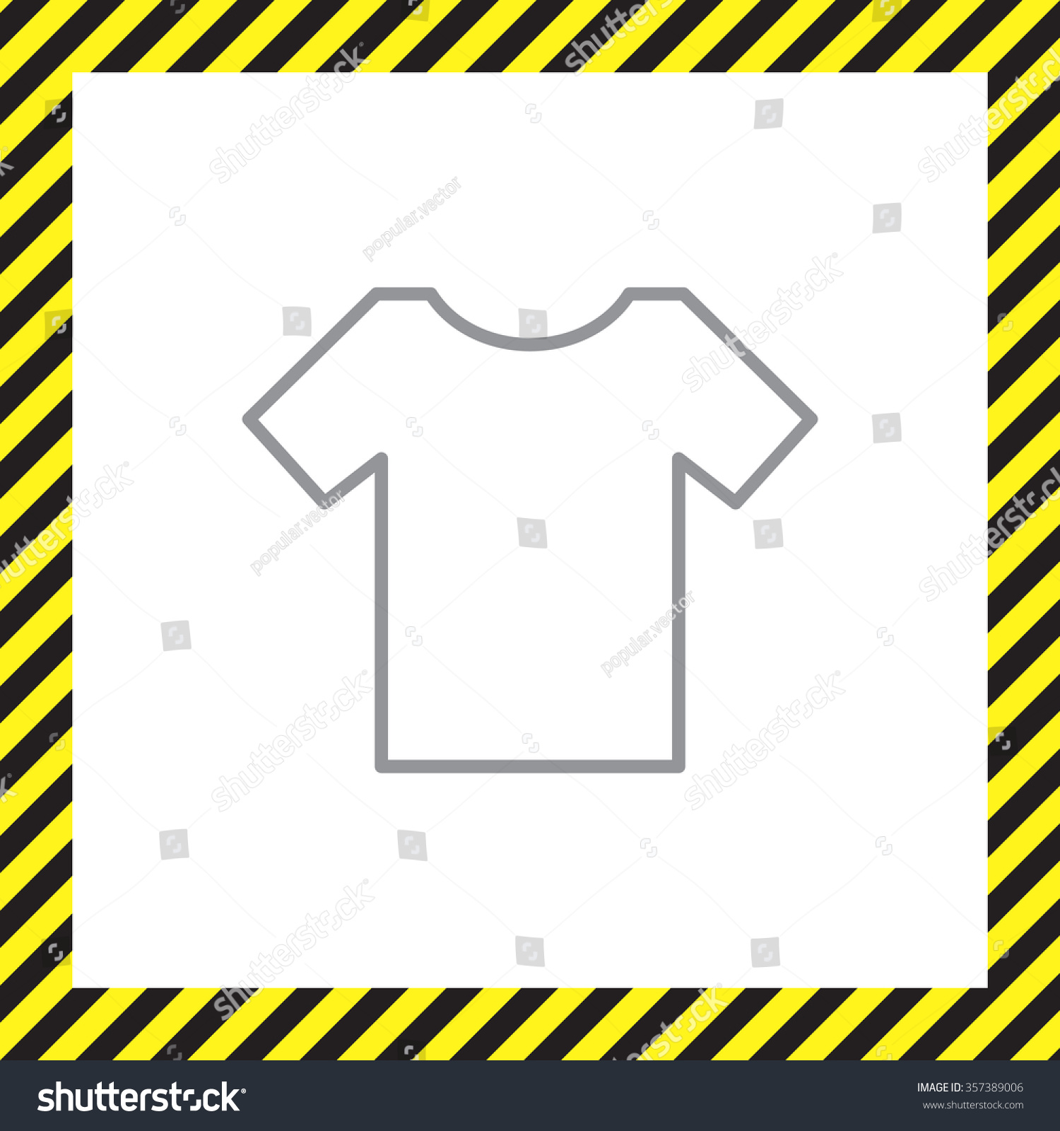 Vector Blank Tshirt Icon Symbol Stock Vector (Royalty Free) 357389006 ...