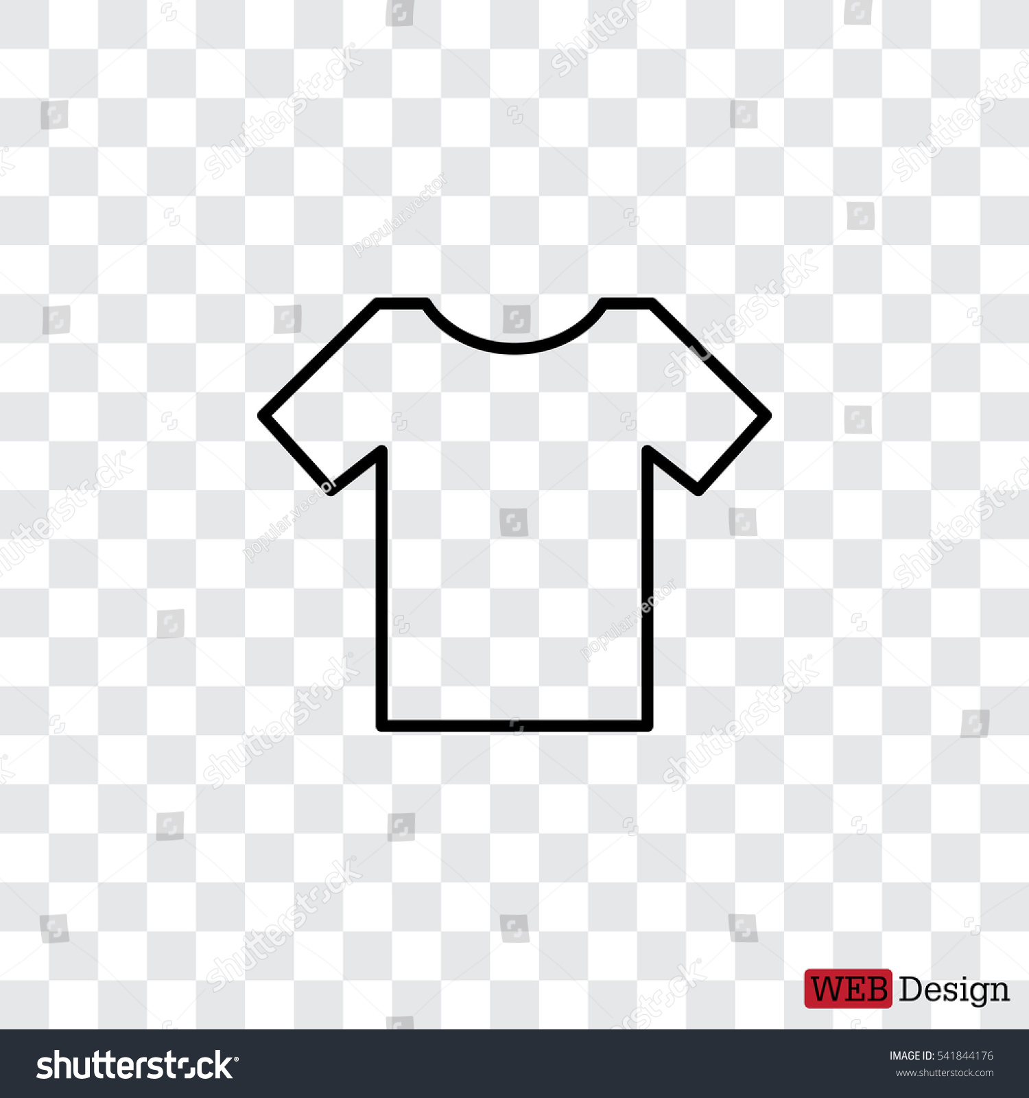 Vector Blank Tshirt Icon Symbol Stock Vector (Royalty Free) 541844176 ...