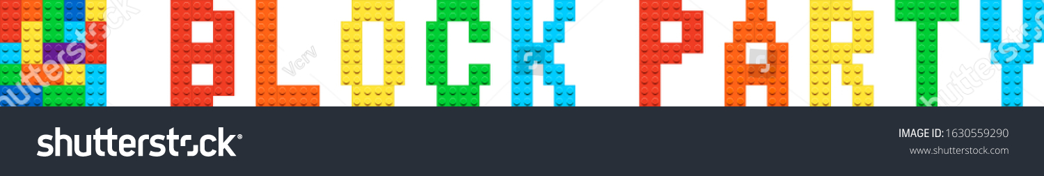 Vector Block Party Logo Raindow Colors: vector de stock (libre de ...