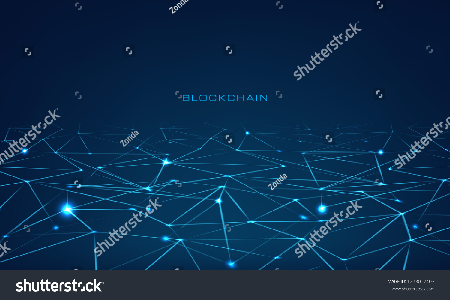 Vector Blockchain Technology Concept Block Chain Stock Vector (Royalty ...