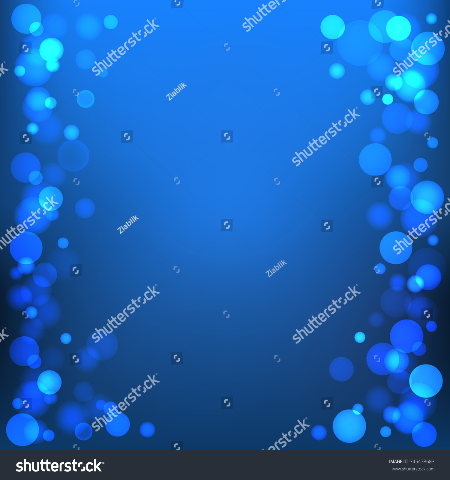 Vector Blue Abstract Bokeh Background Stock Vector (Royalty Free ...