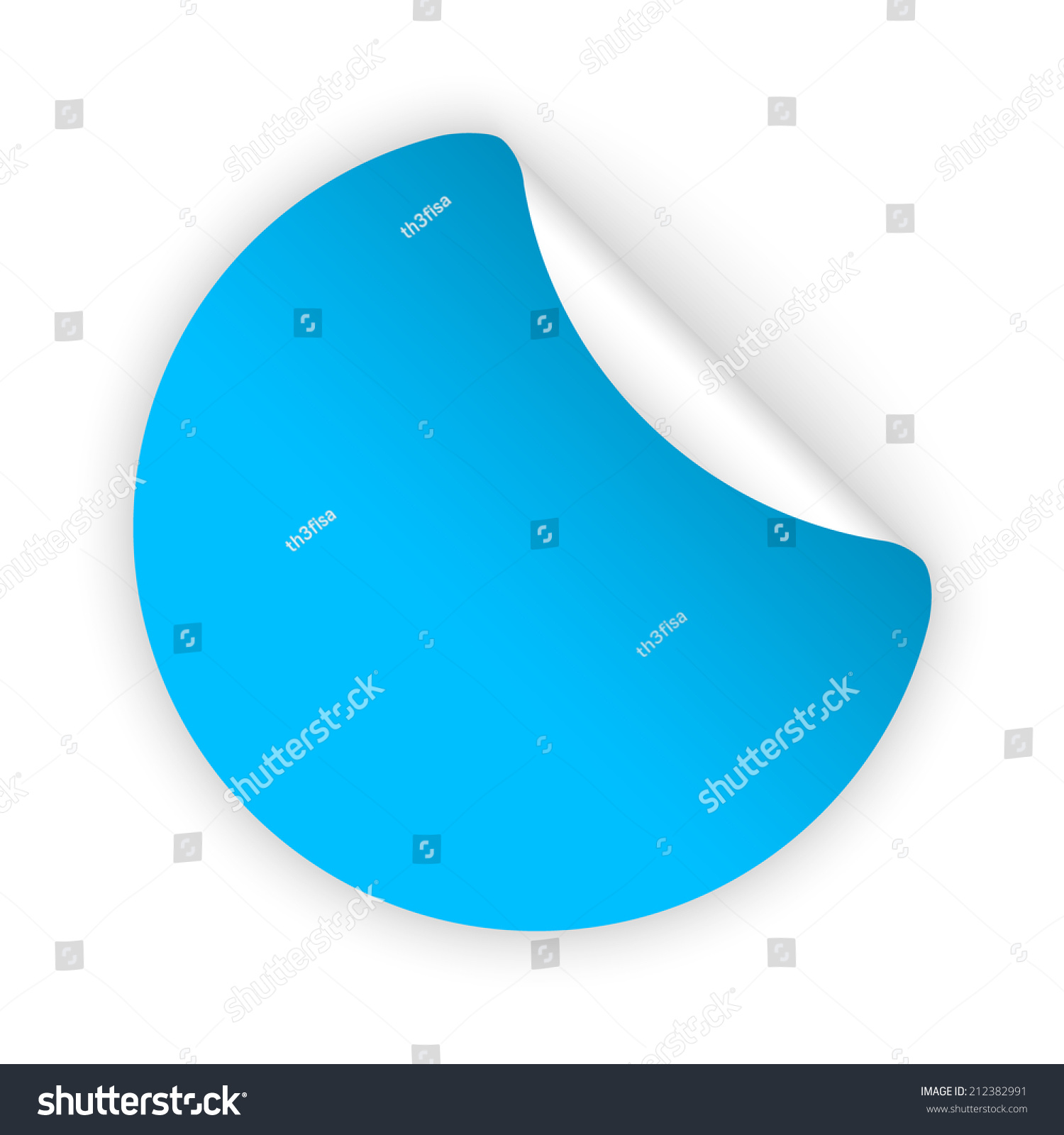 Vector Blue Blank Template Sticker Light Stock Vector (Royalty Free ...
