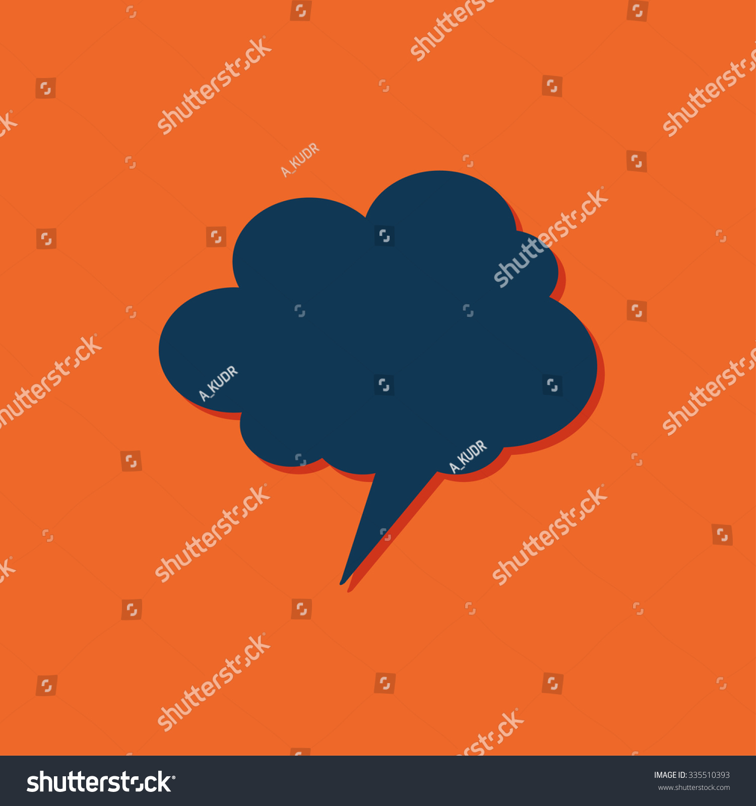 Vector Blue Callout Icon On Orange 스톡 벡터(로열티 프리) 335510393 | Shutterstock