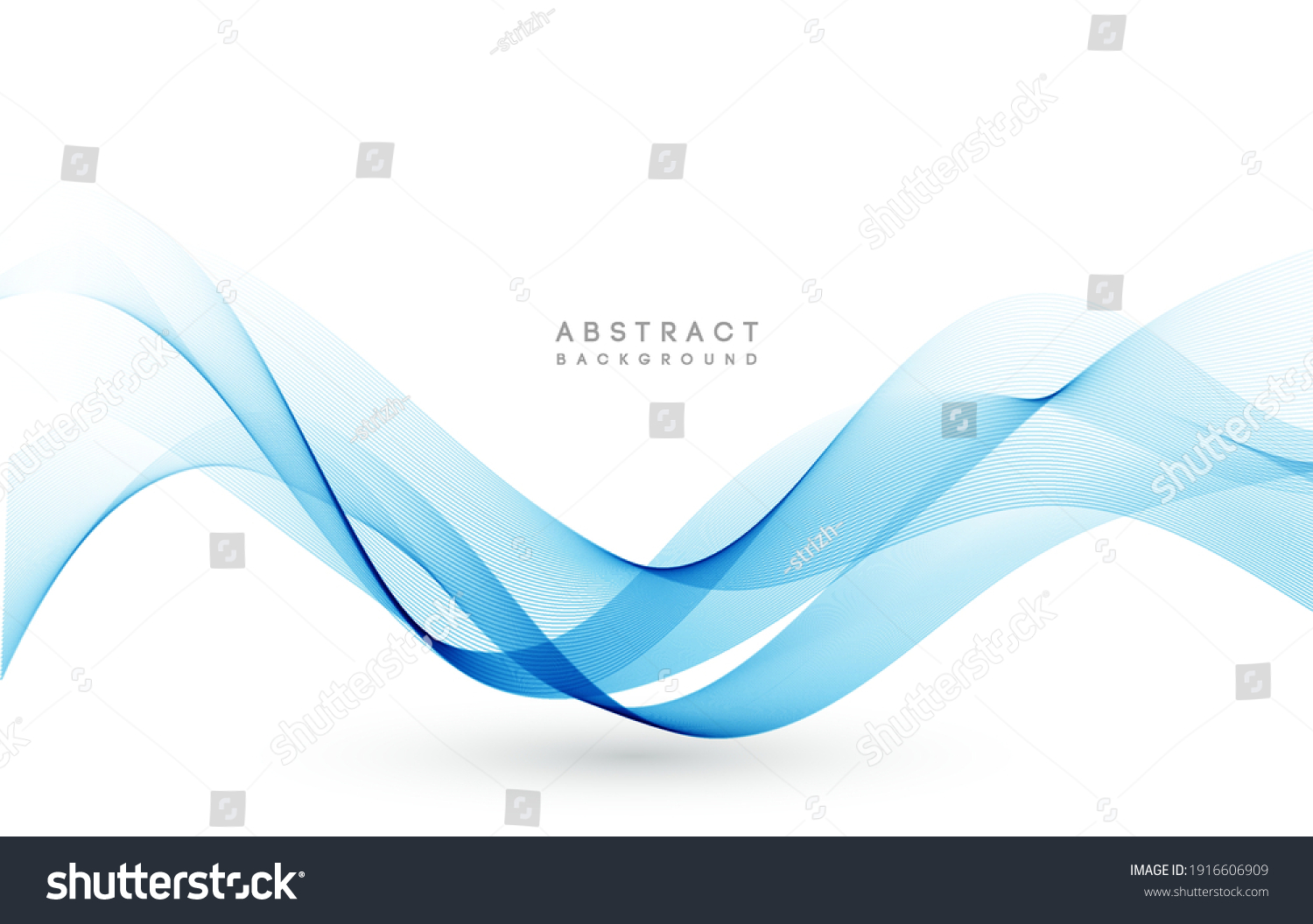 Vector Blue Color Abstract Wave Design Stock Vector (Royalty Free ...