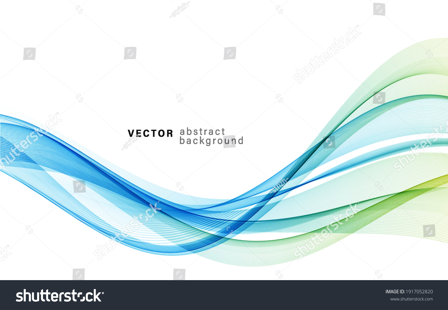 Vector Blue Color Abstract Wave Design Stock Vector (Royalty Free ...