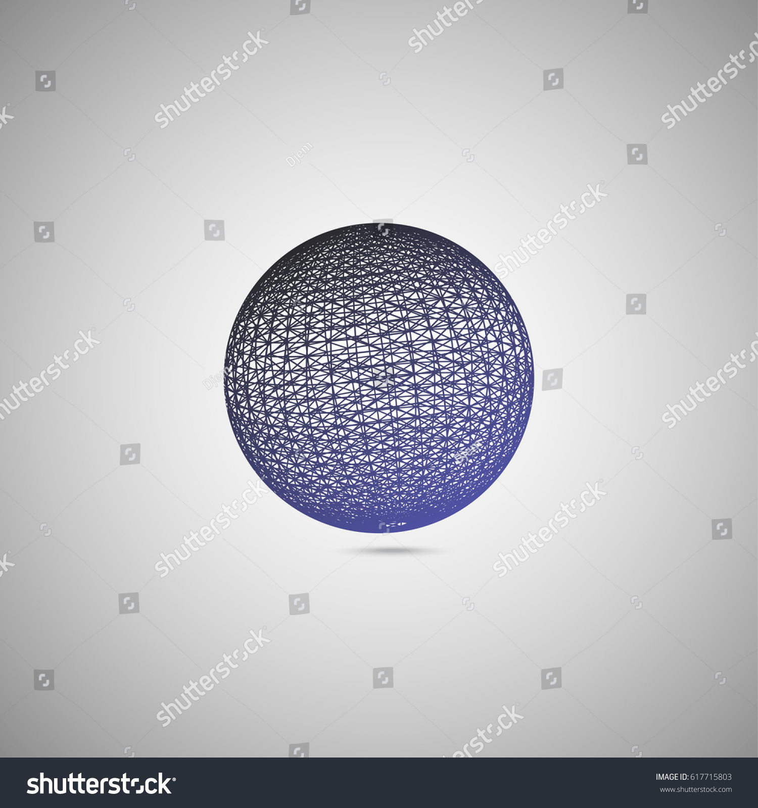 Vector Blue 3d Sphere Stock Vector (Royalty Free) 617715803