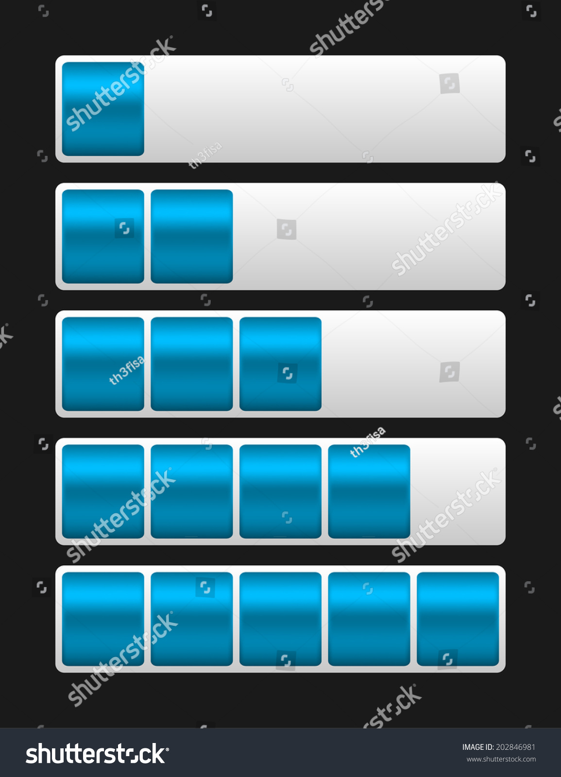 Vector Blue Loading Bar Indicate Procedure Stock Vector (Royalty Free ...