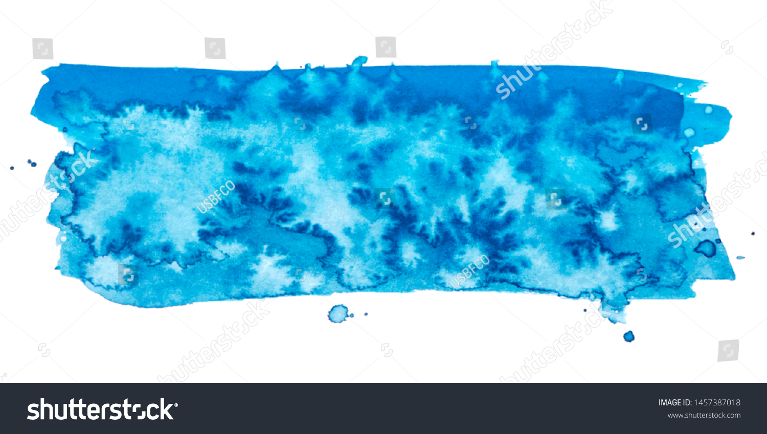 Vector Blue Paint Texture Isolated On Stock Vector (Royalty Free ...