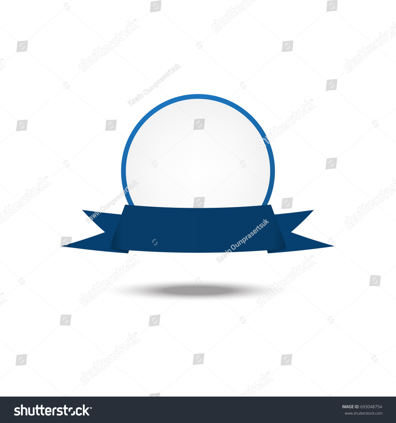 Vector Blue Ribbon Award Template Design Stock Vector (Royalty Free ...