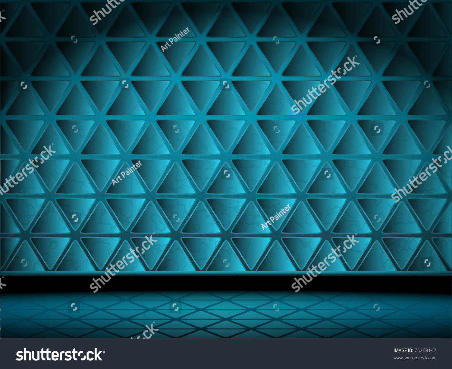 Vector Blue Room Rhombus Pattern Wallpaper Stock Vector (Royalty Free ...