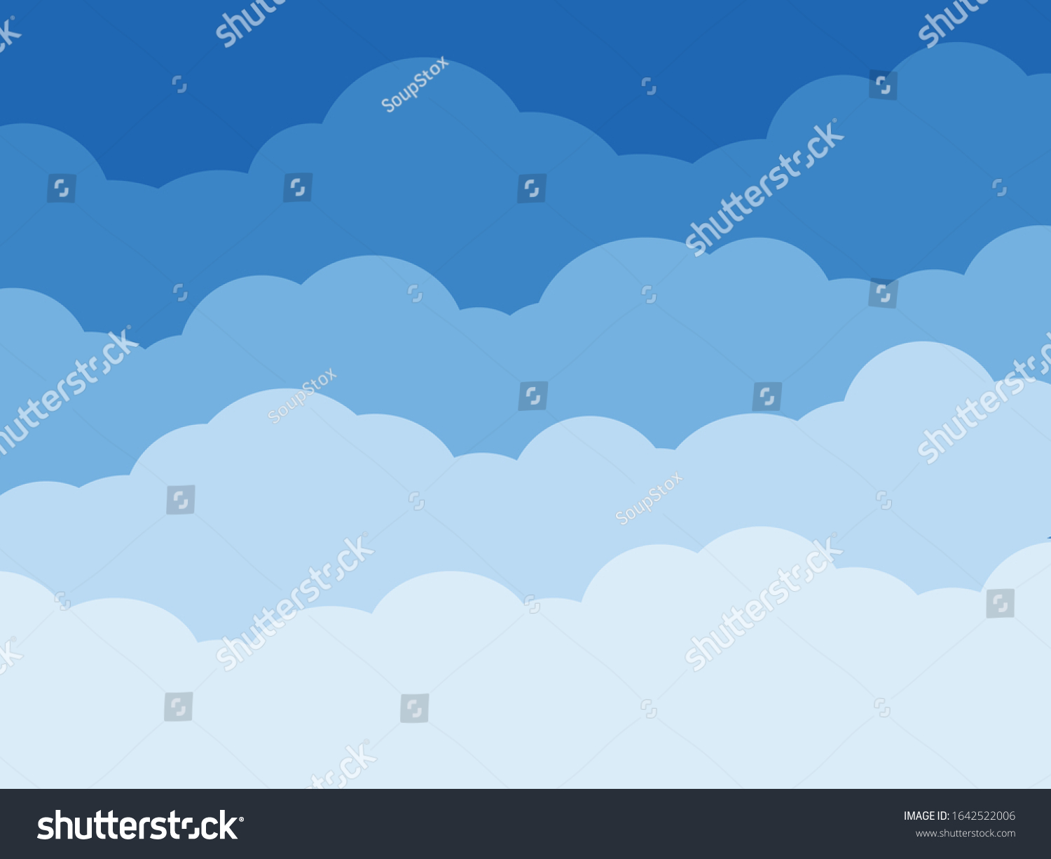 Vector Blue Sky Clouds Illustration Stock Vector (Royalty Free ...