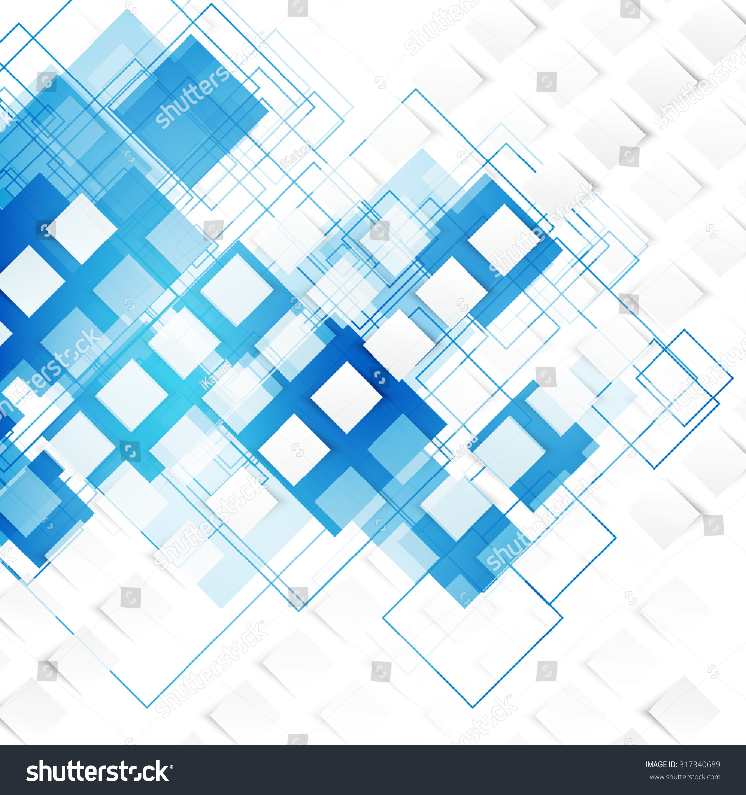 Vector Blue Squares Abstract Background Sky Stock Vector (Royalty Free ...