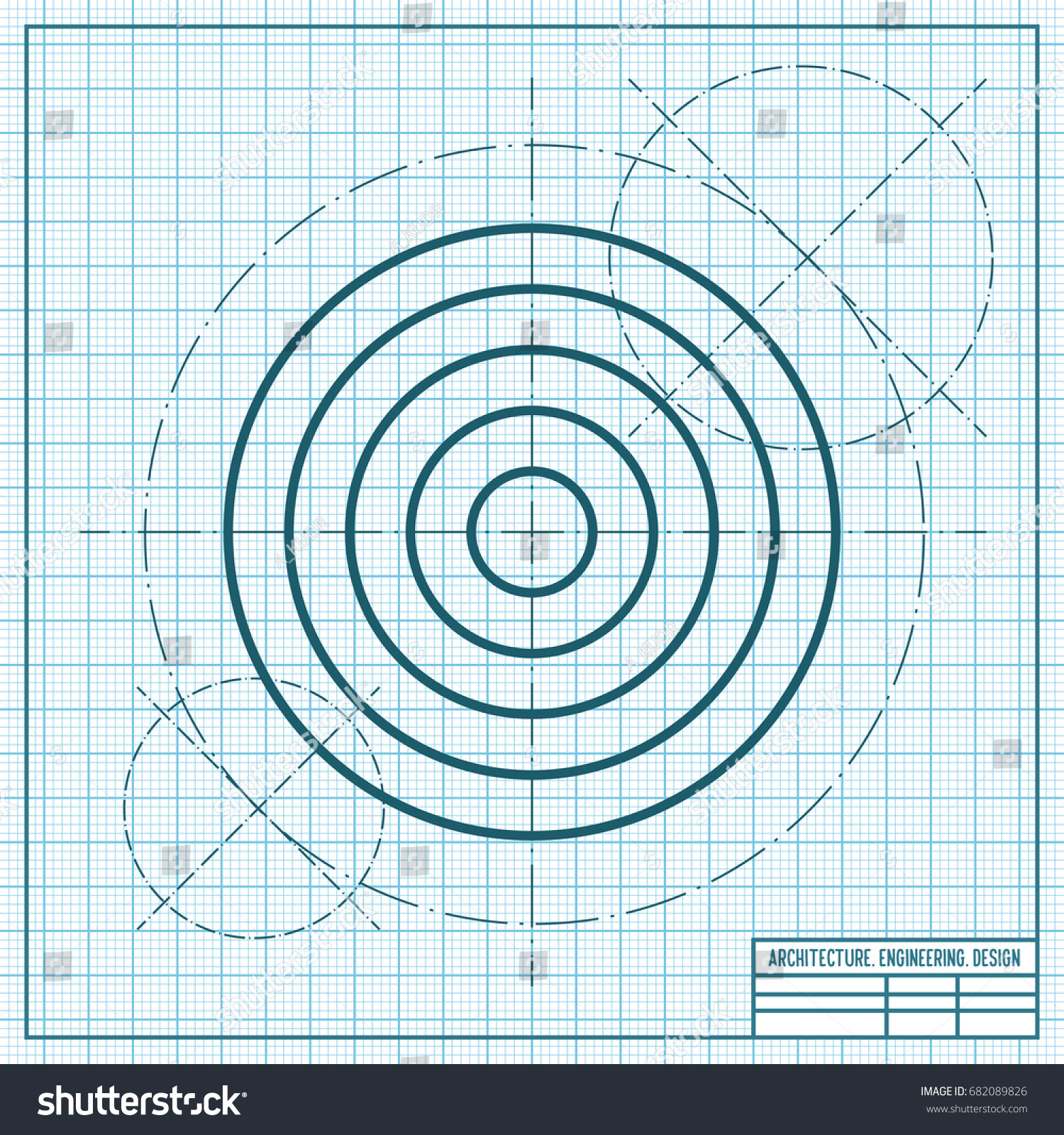 Vector Blueprint Target Icon On Engineer Stock Vector (Royalty Free ...