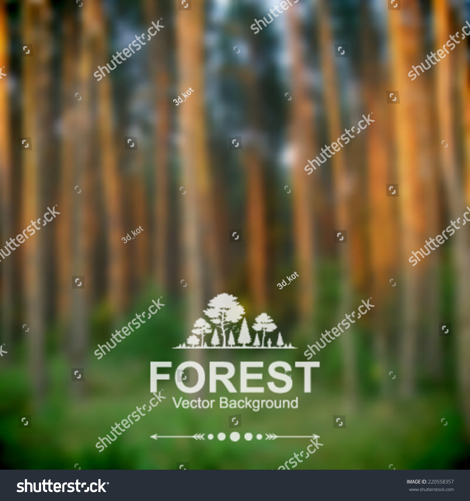 Vector Blurred Forest Background Stock Vector (Royalty Free) 220558357