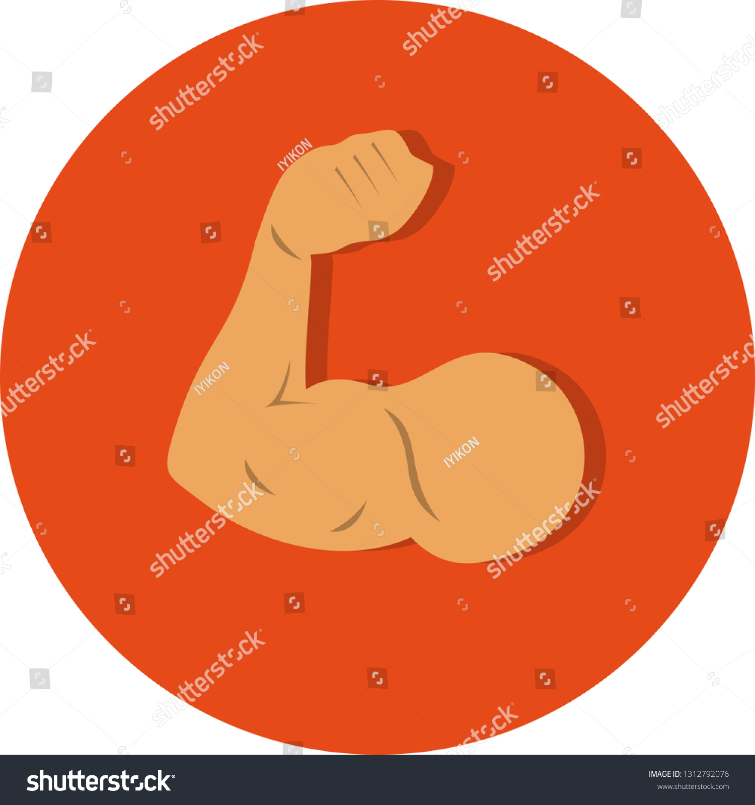 Vector Body Building Icon Stock Vector (Royalty Free) 1312792076 ...