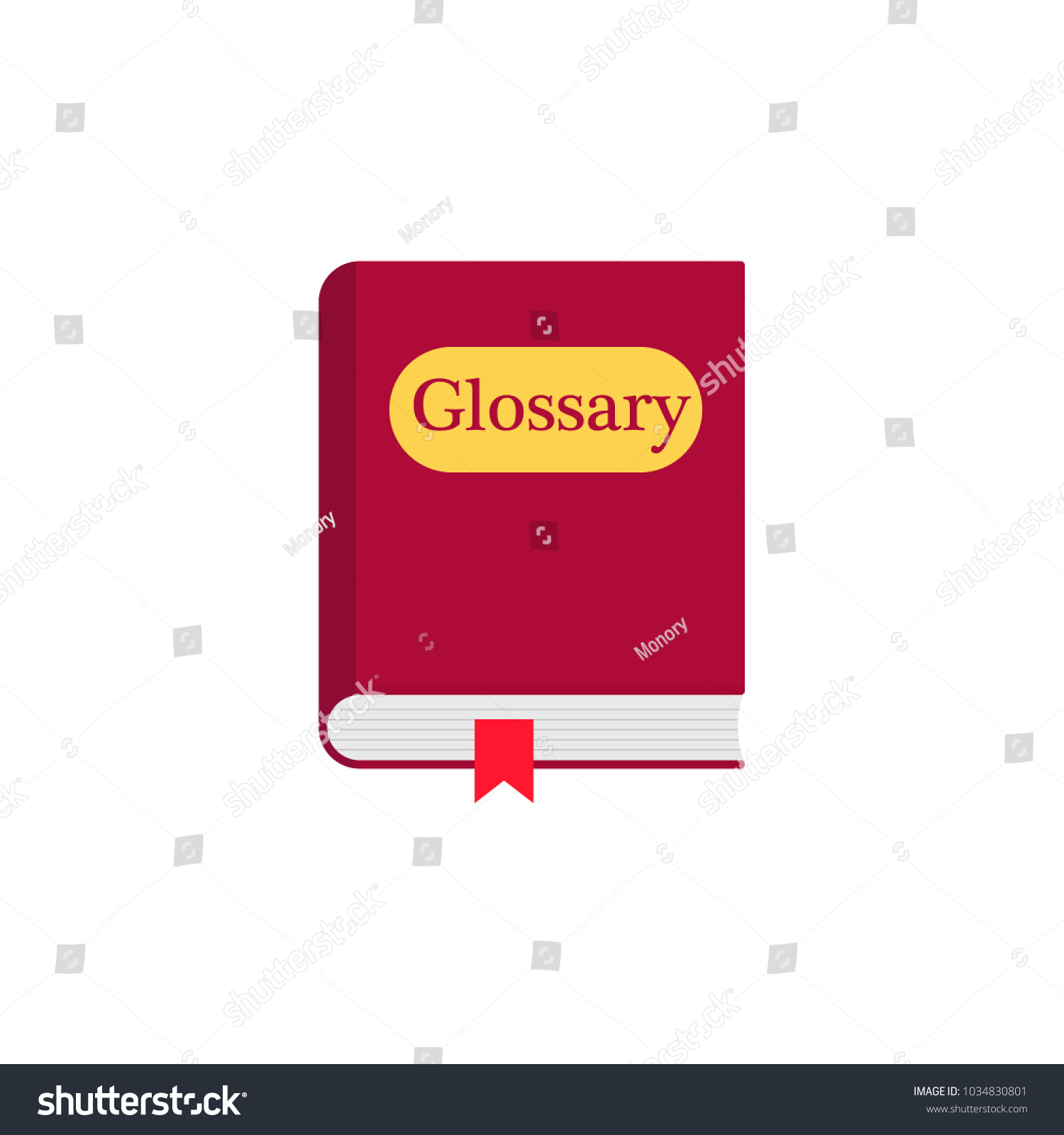 Vector Book Dictionary Glossary Isolated On Stock Vector (Royalty Free ...